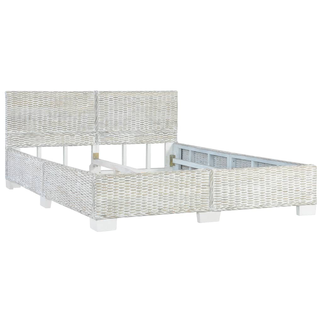 Dakota Fields Bed Frame Grey Mahogany Wood Full Bed Frame Rectangular ...