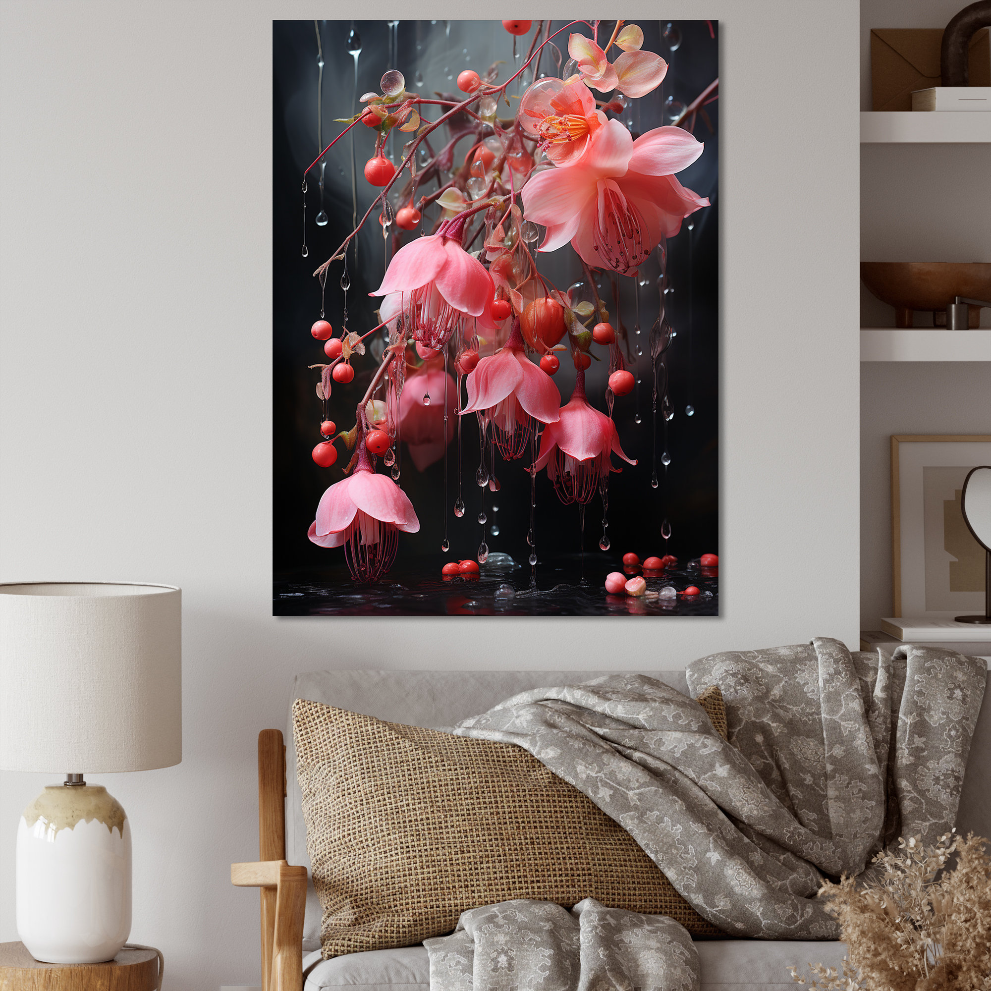 Winston Porter Crystal Pink Fuschia Flowers Blooms II - Fuschia Wall ...