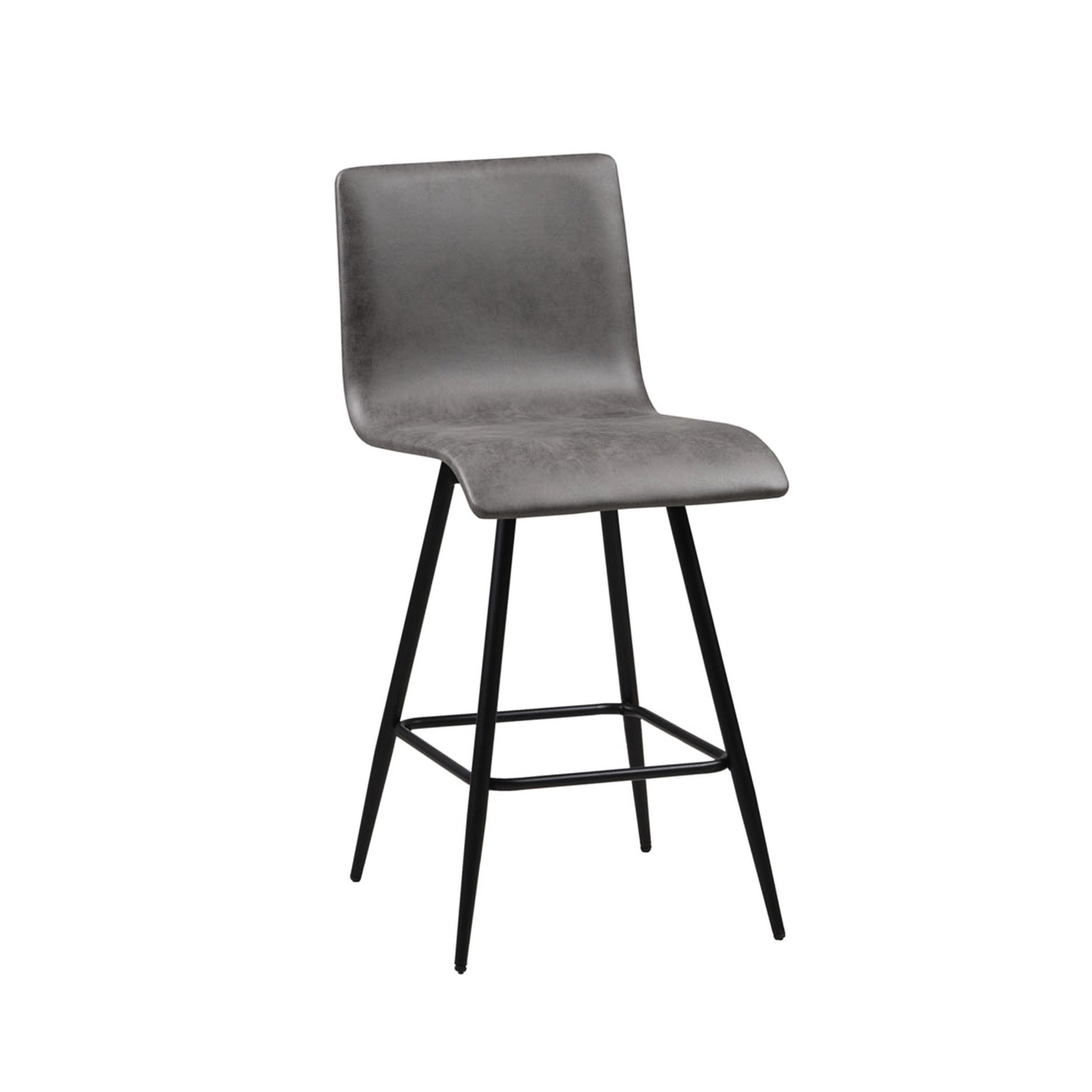 Latitude Run® Modern Grey Faux Leather Swivel Counter Stool For Living ...