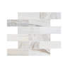 Ackland Angora Auralie Subway 12 in. x 12 in. Polished Marble Mosaic ...