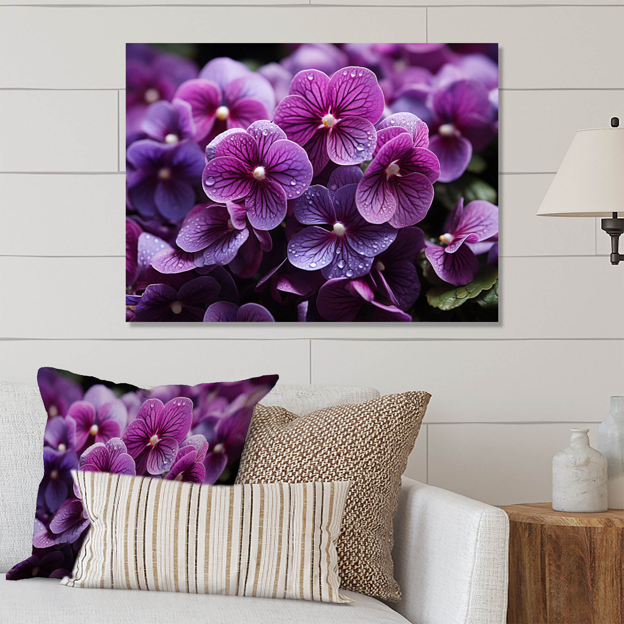 Ebern Designs Vibrant Violets Field Photo II - Floral Metal Wall Art ...