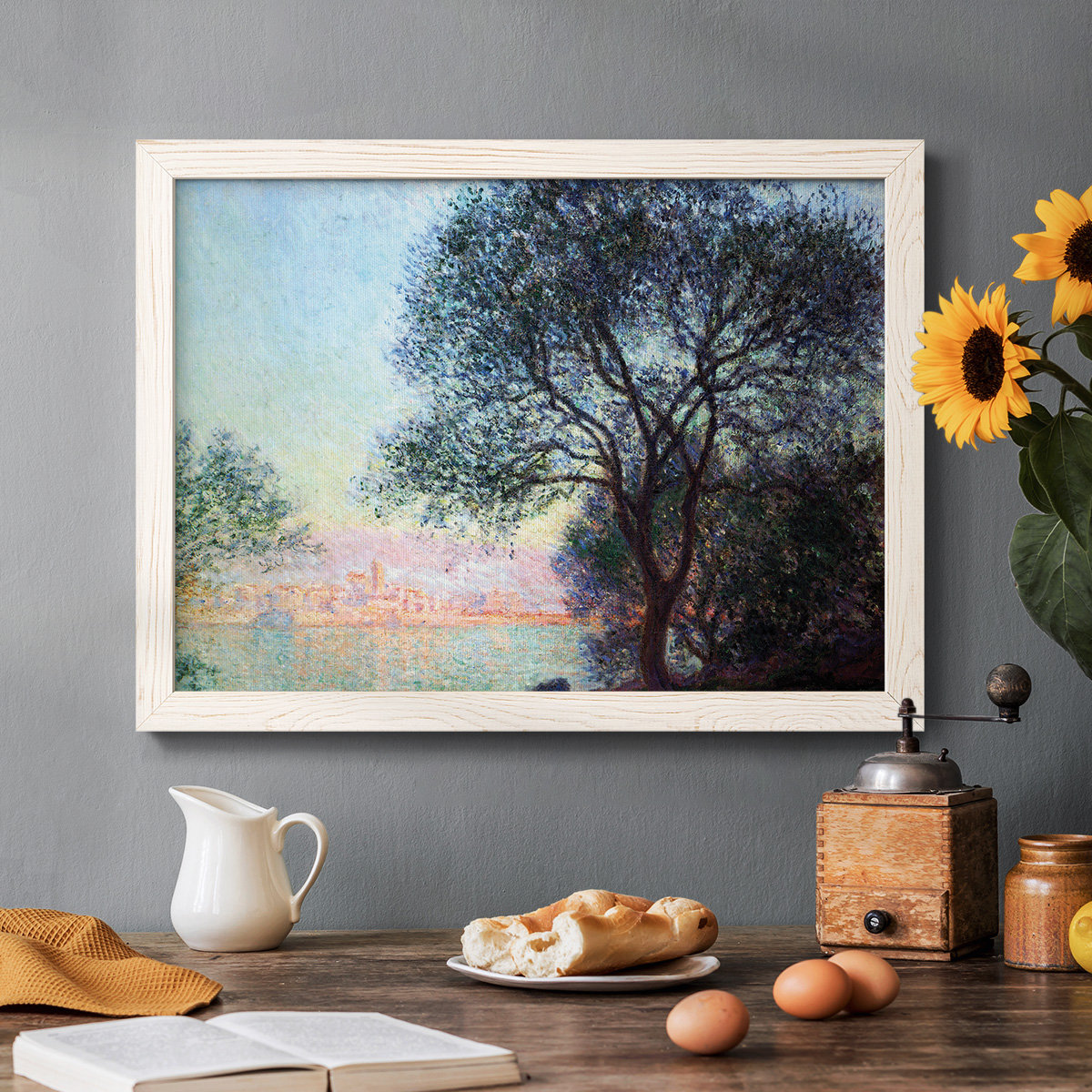 Vault W Artwork Antibes Seen From La Salis By Monet Framed On Canvas ...