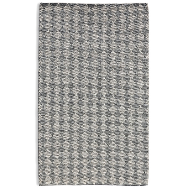 Tufty Home Bubble Argyle Loop Pile Weave Ivory/Grey Wool Area Rug By ...