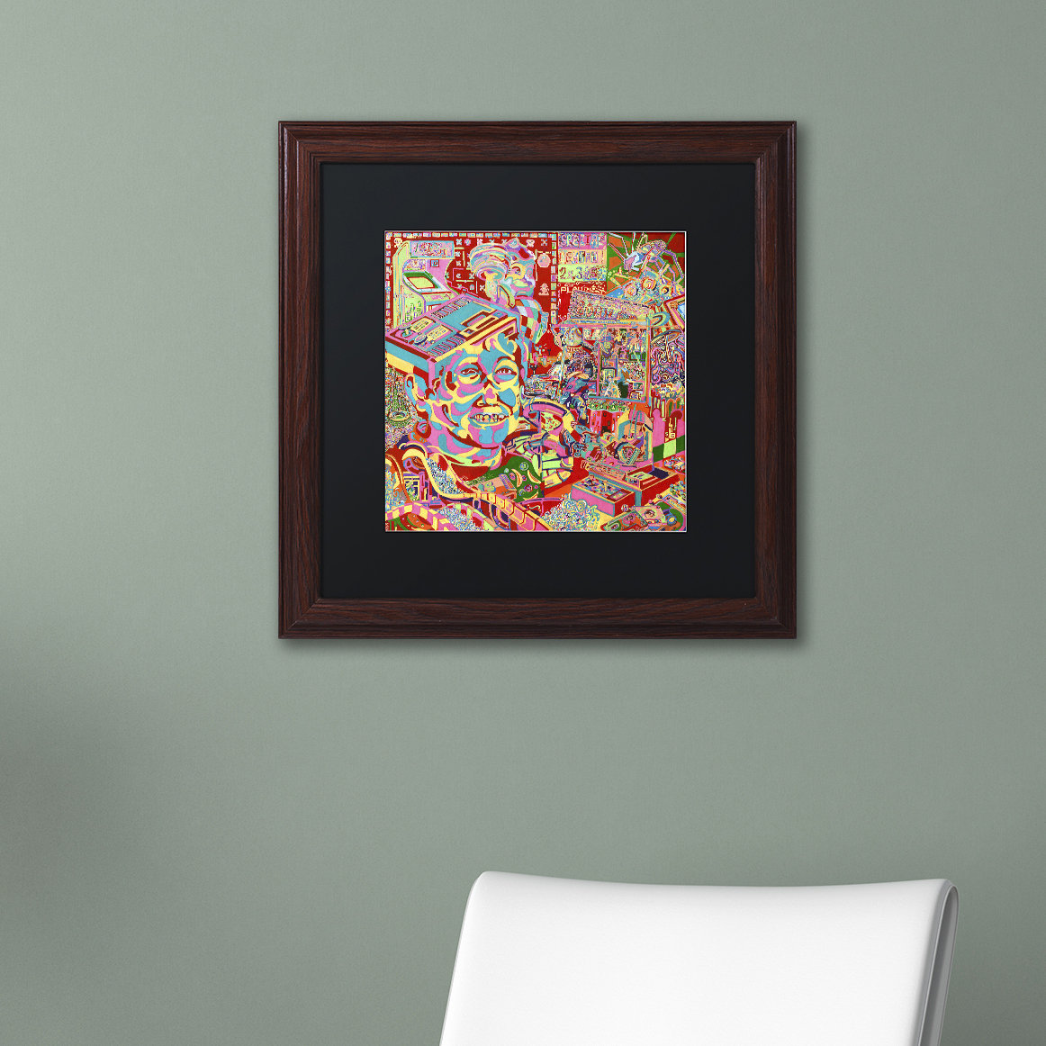 Trademark Fine Art 'The Gamer Kid' Framed Graphic Art Print | Wayfair