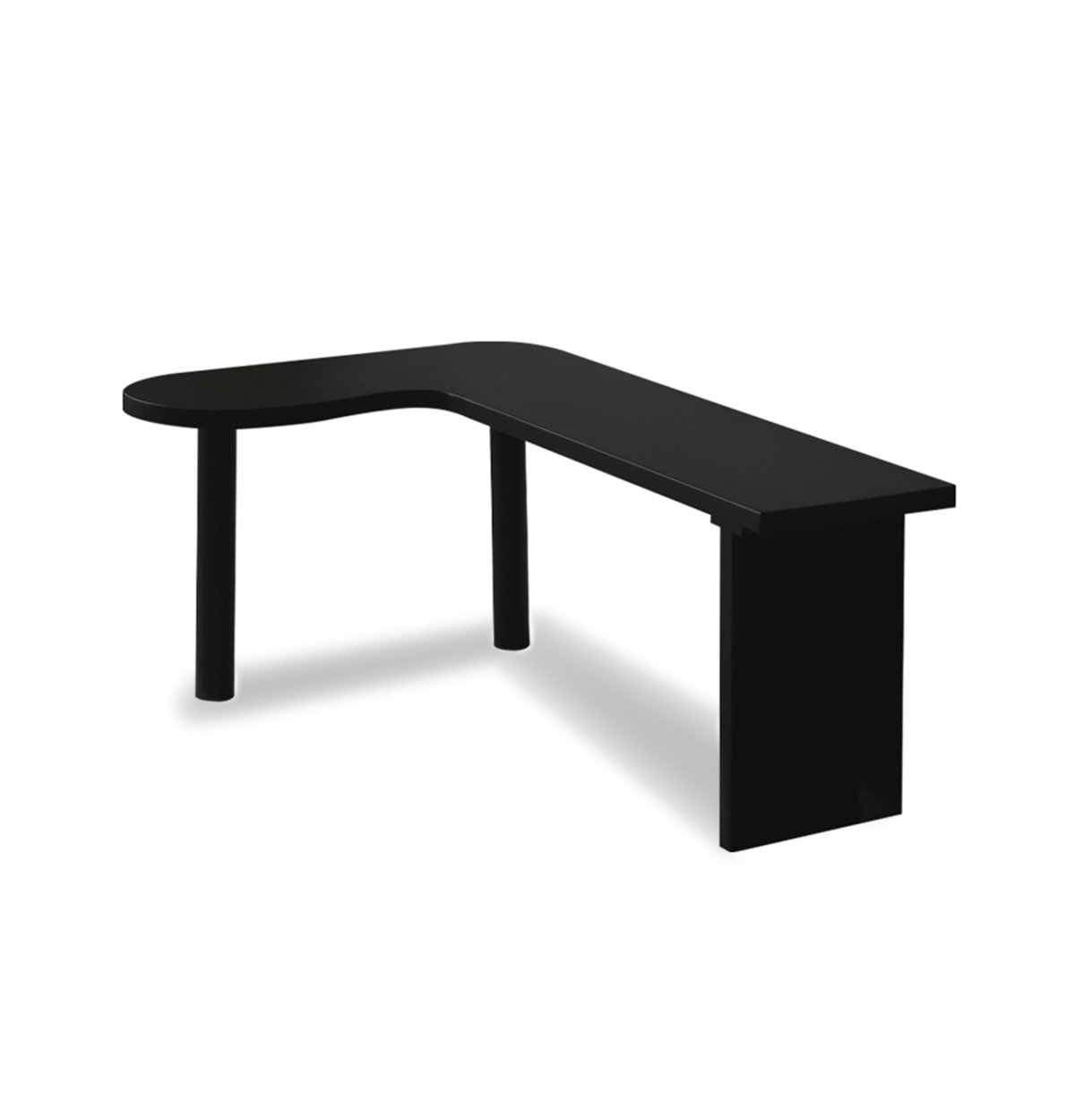 Stella Trek Black L-Shape Solid Wood Writing Desk | Wayfair