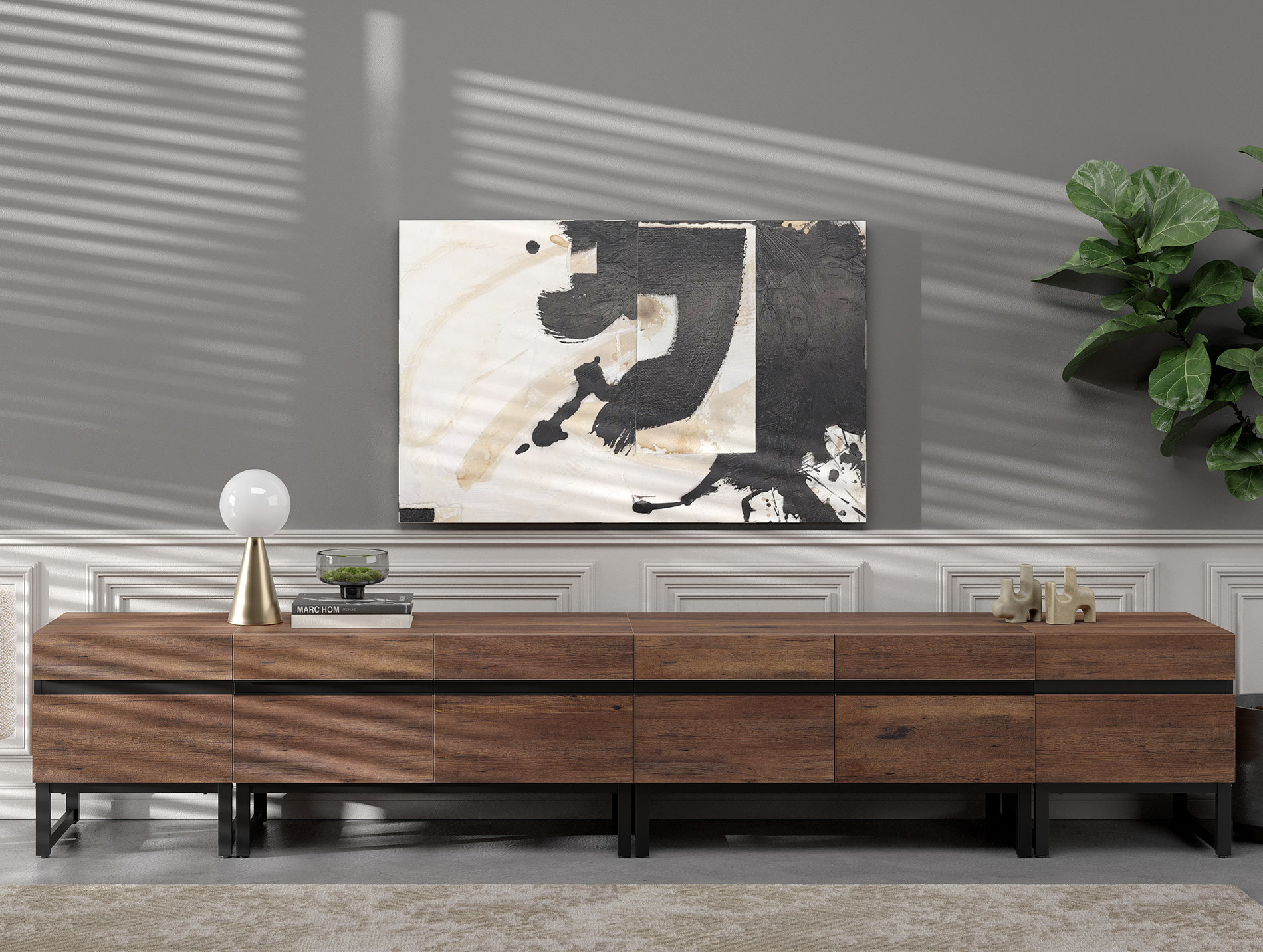 Latitude Run® Modern TV Stand For Tvs Up To 110 Inch TV, 3 In 1 ...