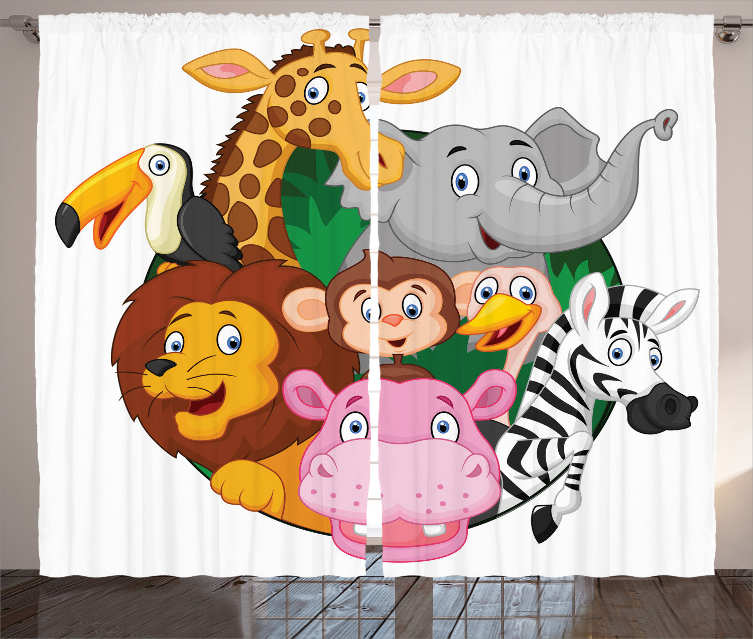 East Urban Home Cartoon Semi-Sheer Rod Pocket Curtain Panels | Wayfair