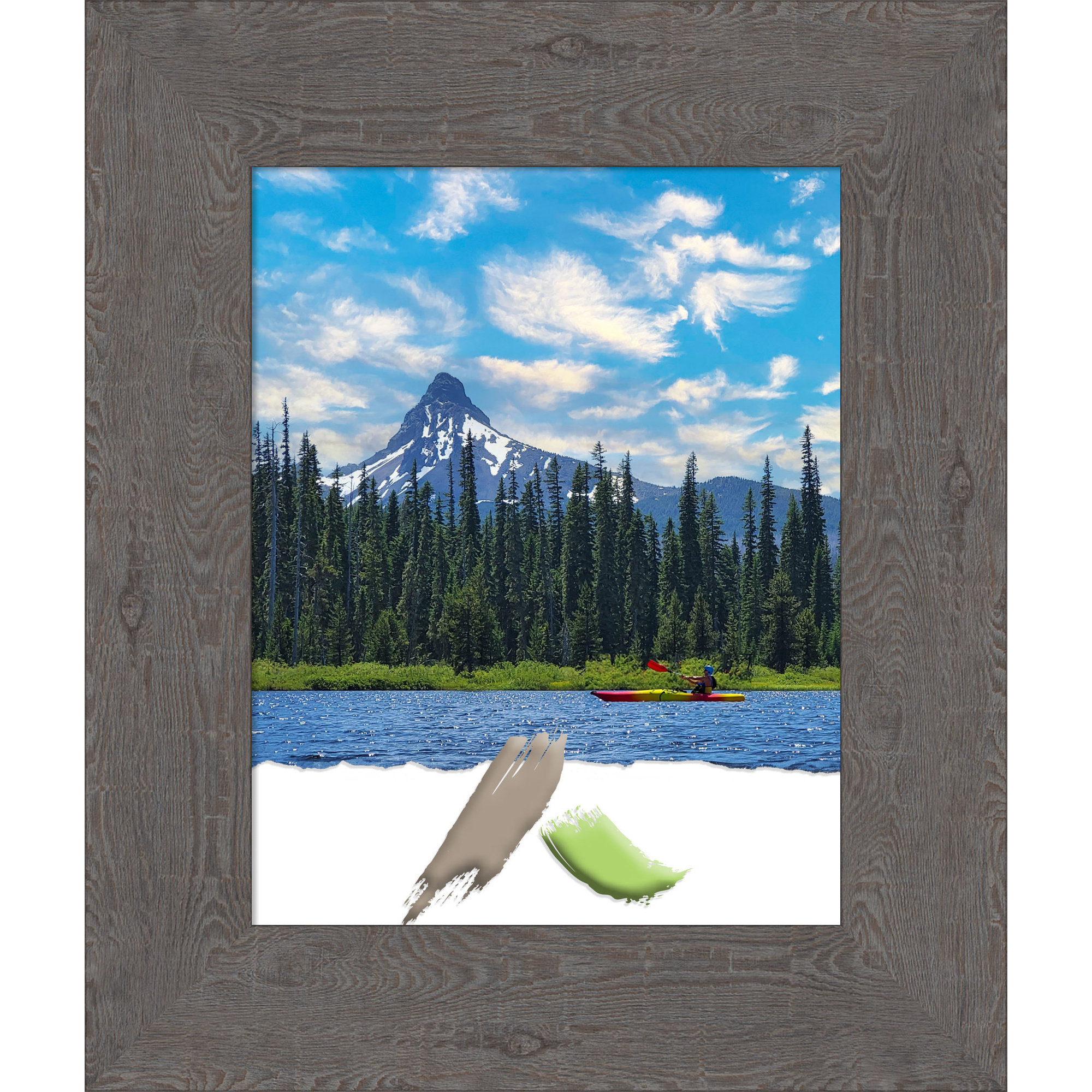 Latitude Run® Rustic Plank Grey Picture Frame, Photo Frame, Art Frame ...