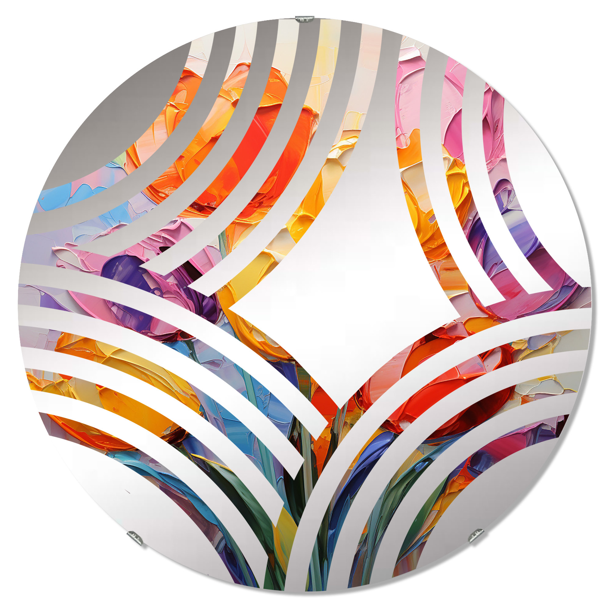 Design Art Painted Multicolor Tulips Collage III - Baptist Fan ...