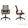 Inbox Zero Ergonomic Home Office Chair Leather And Mesh Combine Desk ...