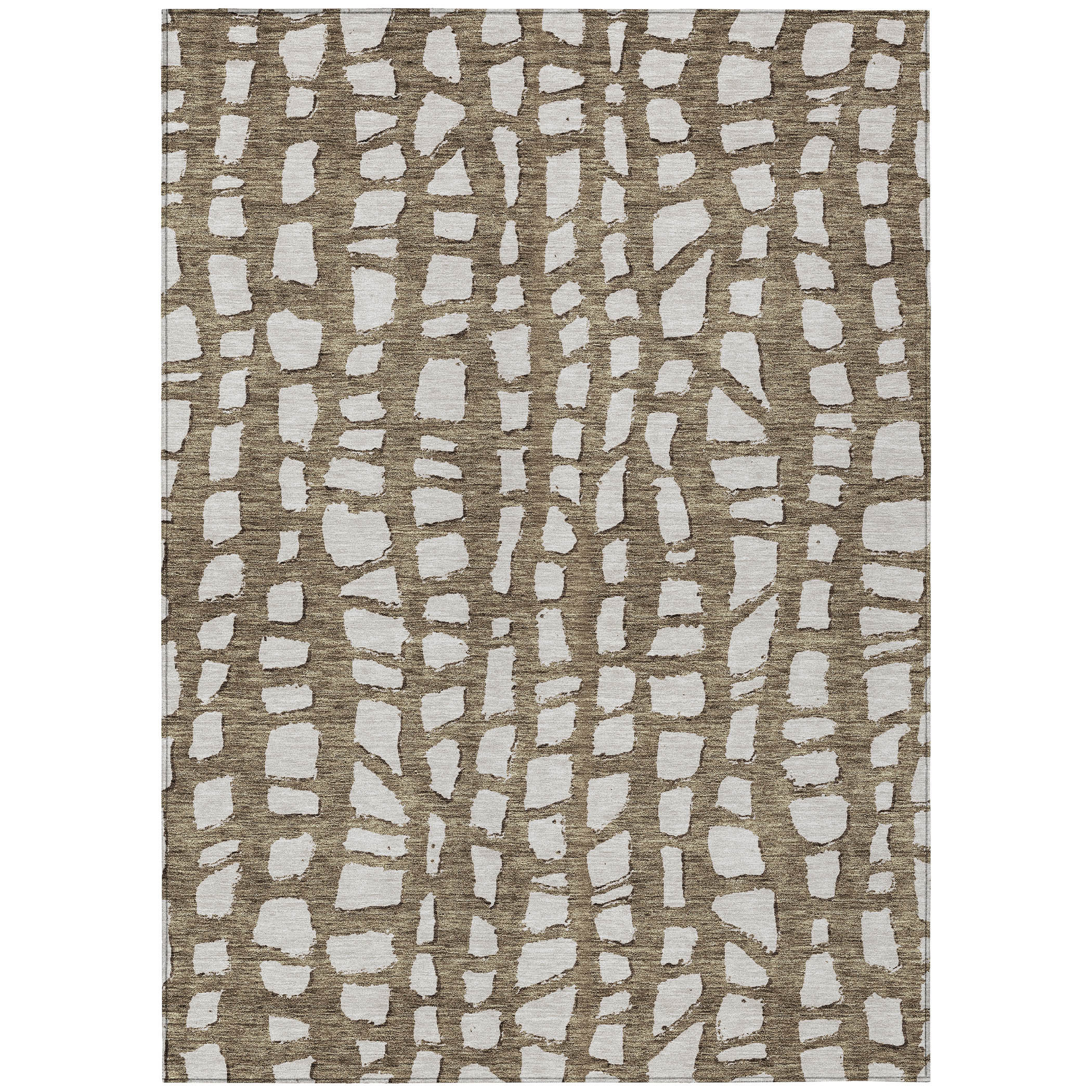 HomeRoots 10' X 14' Ivory Abstract Washable Indoor Outdoor Area Rug ...