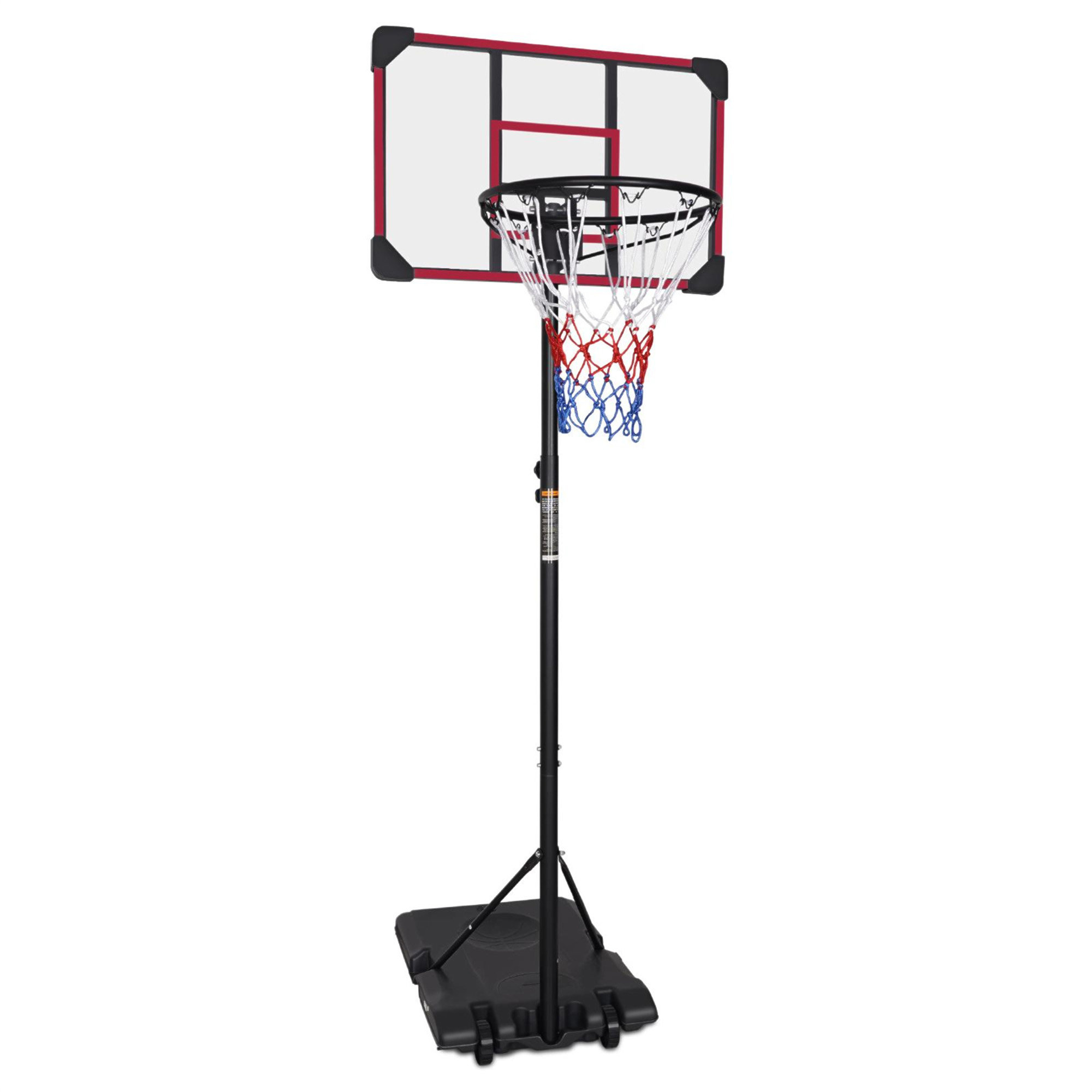 LOONGFIELD Portable Basketball Goal System With Stable Base And Wheels ...