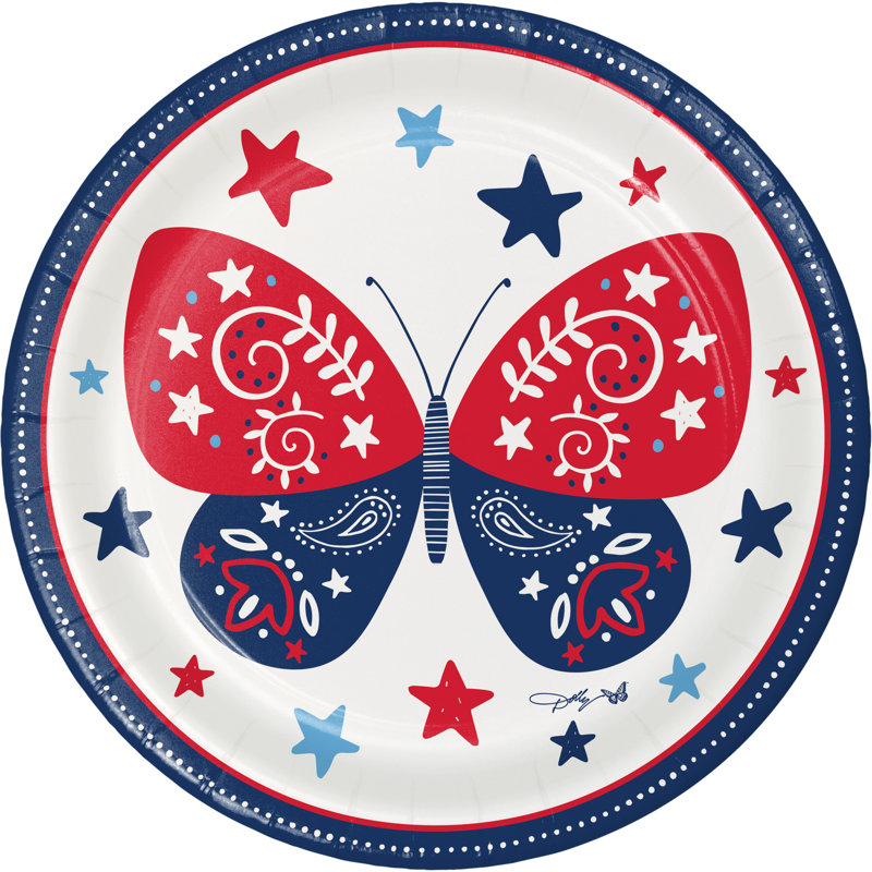 Creative Converting Dolly Parton Patriotic Butterflies Tableware Set ...