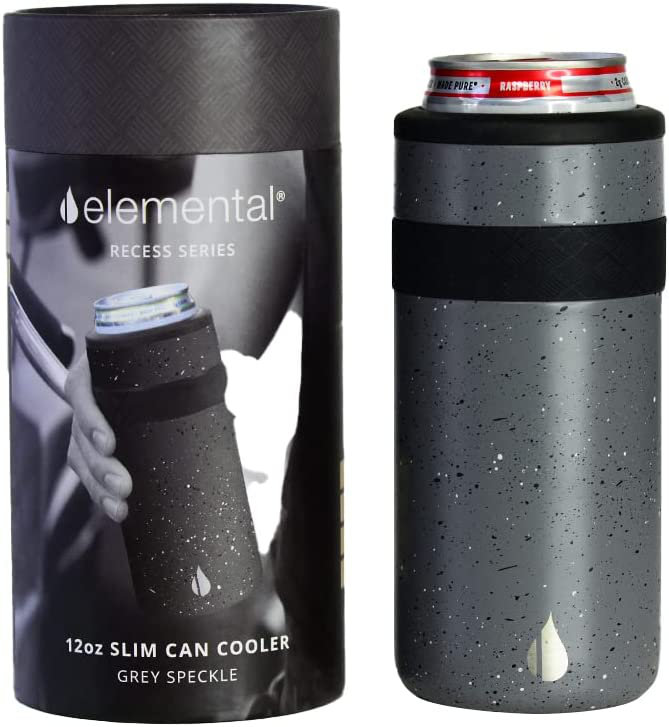 Elemental Slim Can Cooler, Triple Wall Stainless Steel Insulated ...