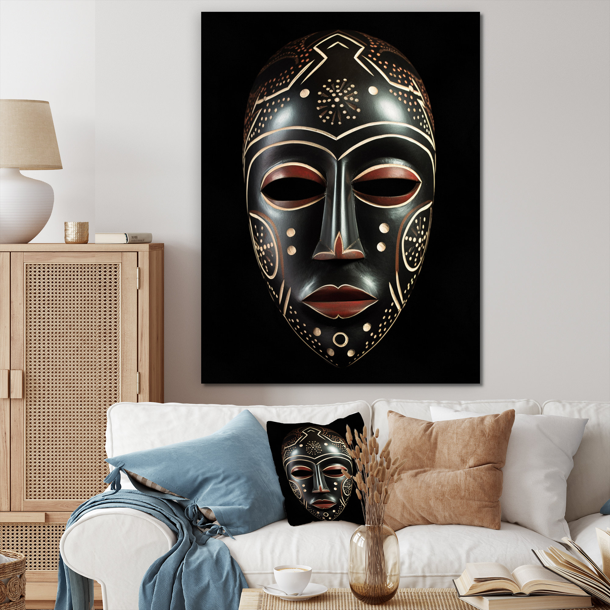 Dakota Fields Ethnical Traditional African Mask III On Canvas Print ...