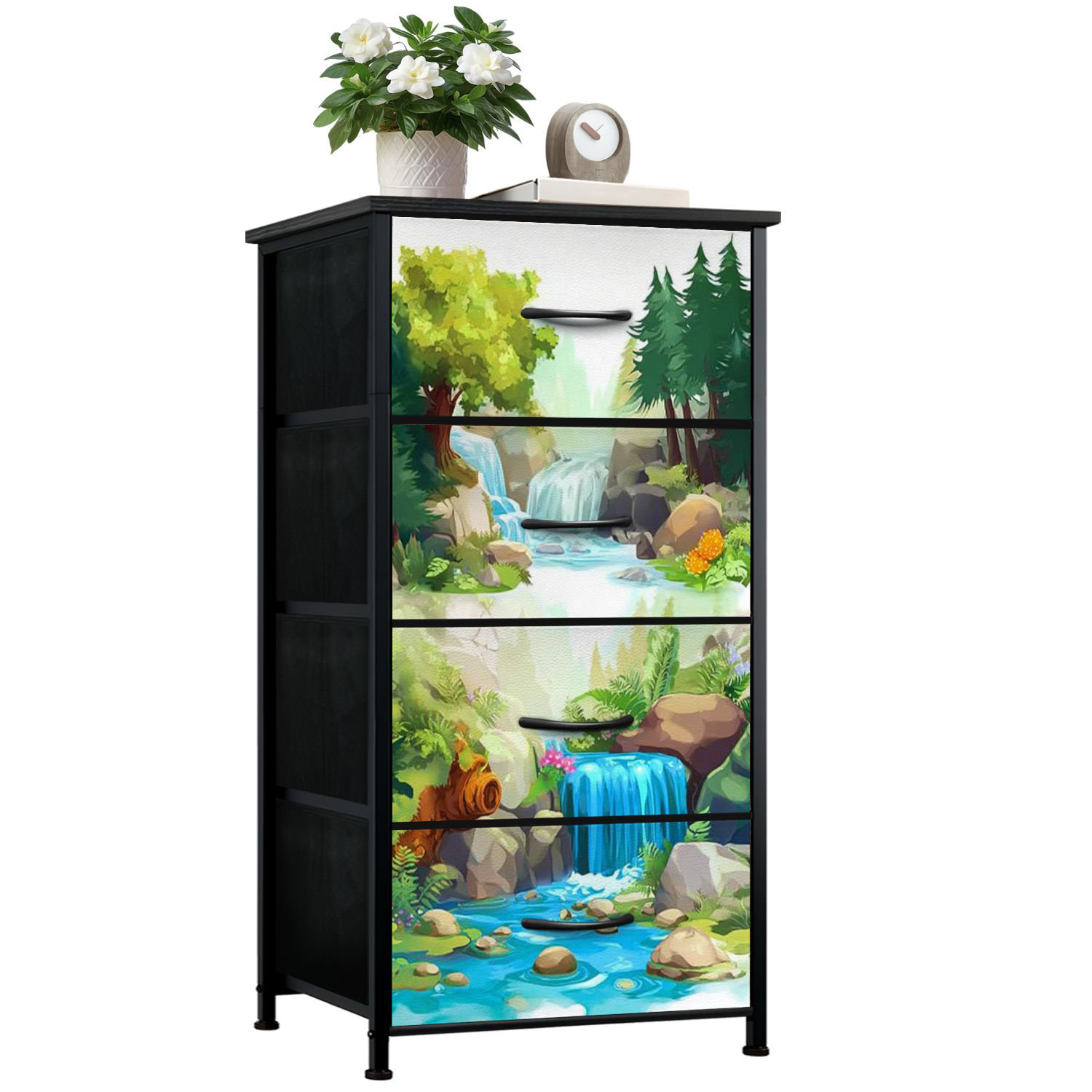 Ebern Designs 4 Drawer Vertical Storage Dresser Going Upstream ...