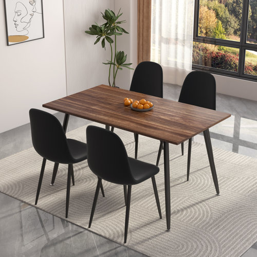 George Oliver Jaiya 51" Wooden Dining Set & Reviews | Wayfair
