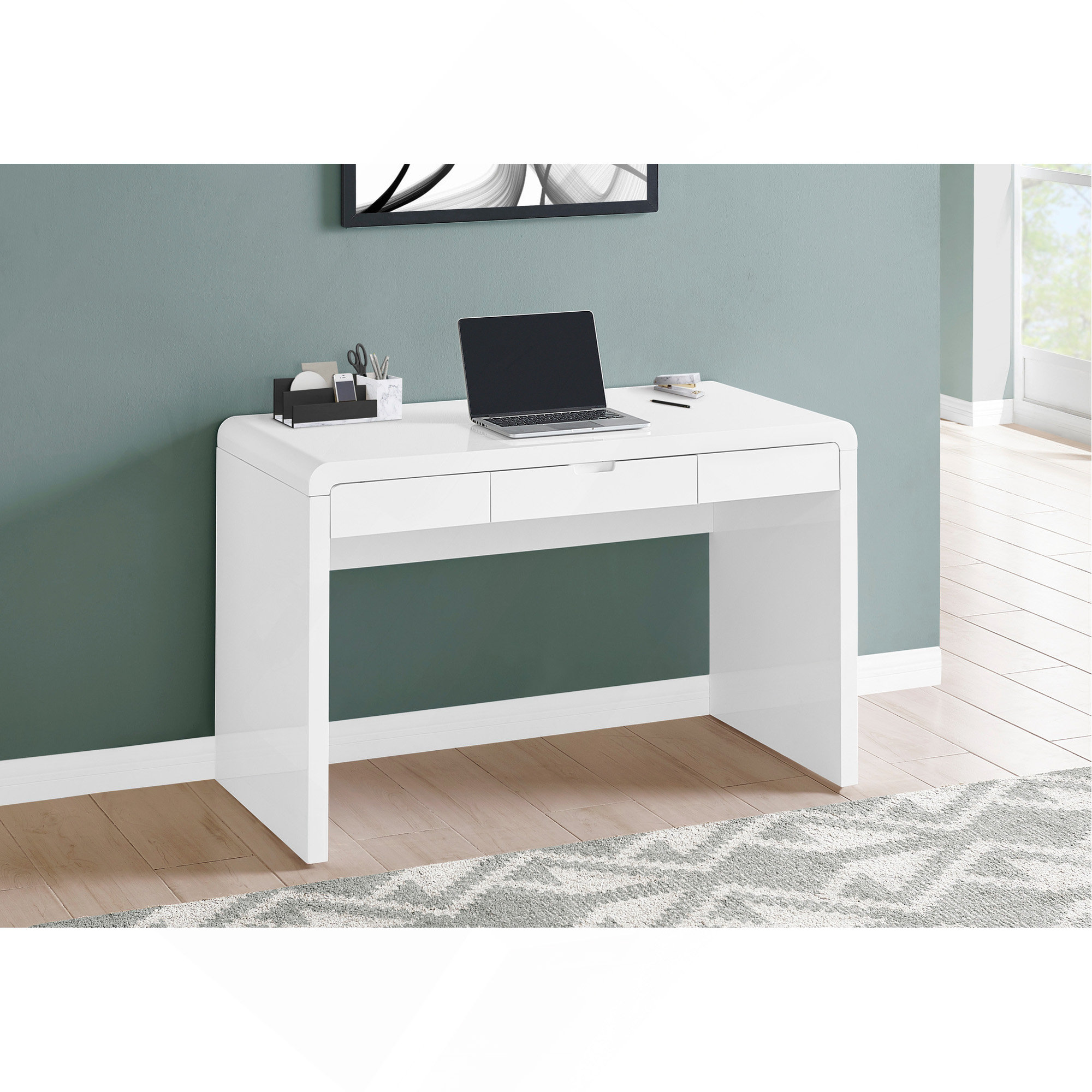 Latitude Run® Versatile Home Office Computer Desk With Stylish Storage ...