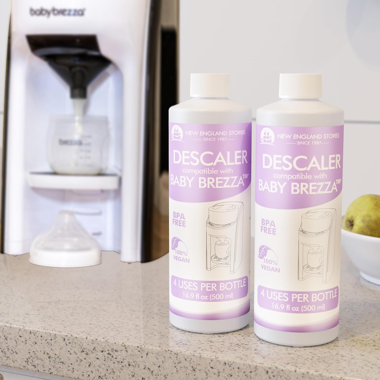 New England Stories 33.8 fl oz Baby Brezza Compatible Descaler – Universal Cleaner Solution for ...