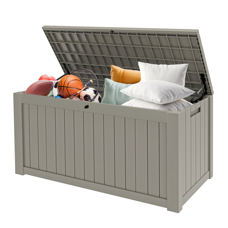 YITAHOME YITA 230 Gallons Water Resistant Resin Lockable Deck Box ...