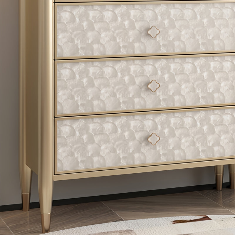 Licalilo Cream Luxe Minimalist Bedroom Storage Cabinet | Wayfair