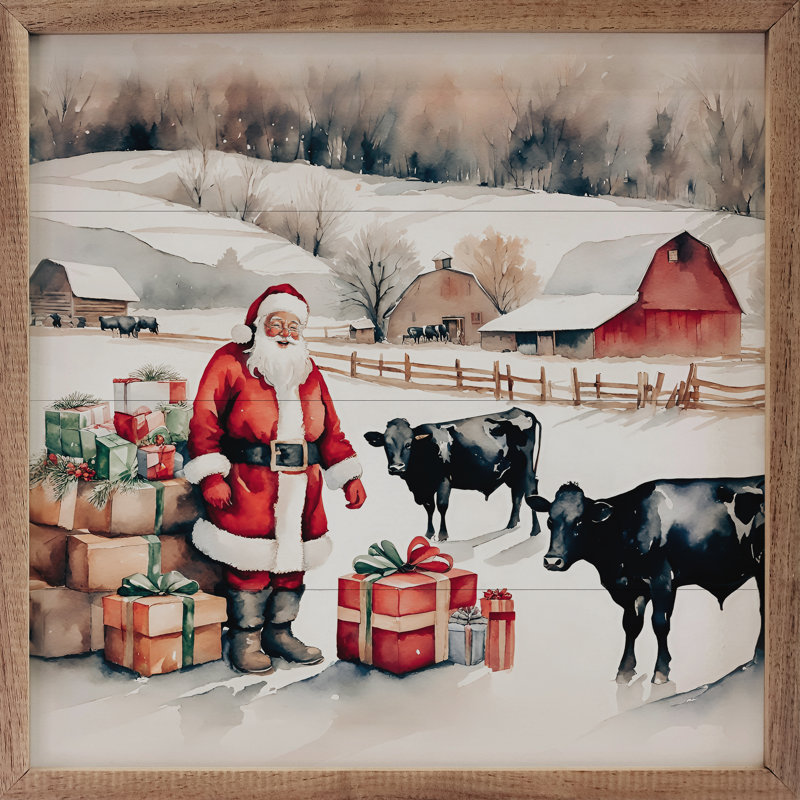 The Holiday Aisle® Farmer Santa With Presents | Wayfair