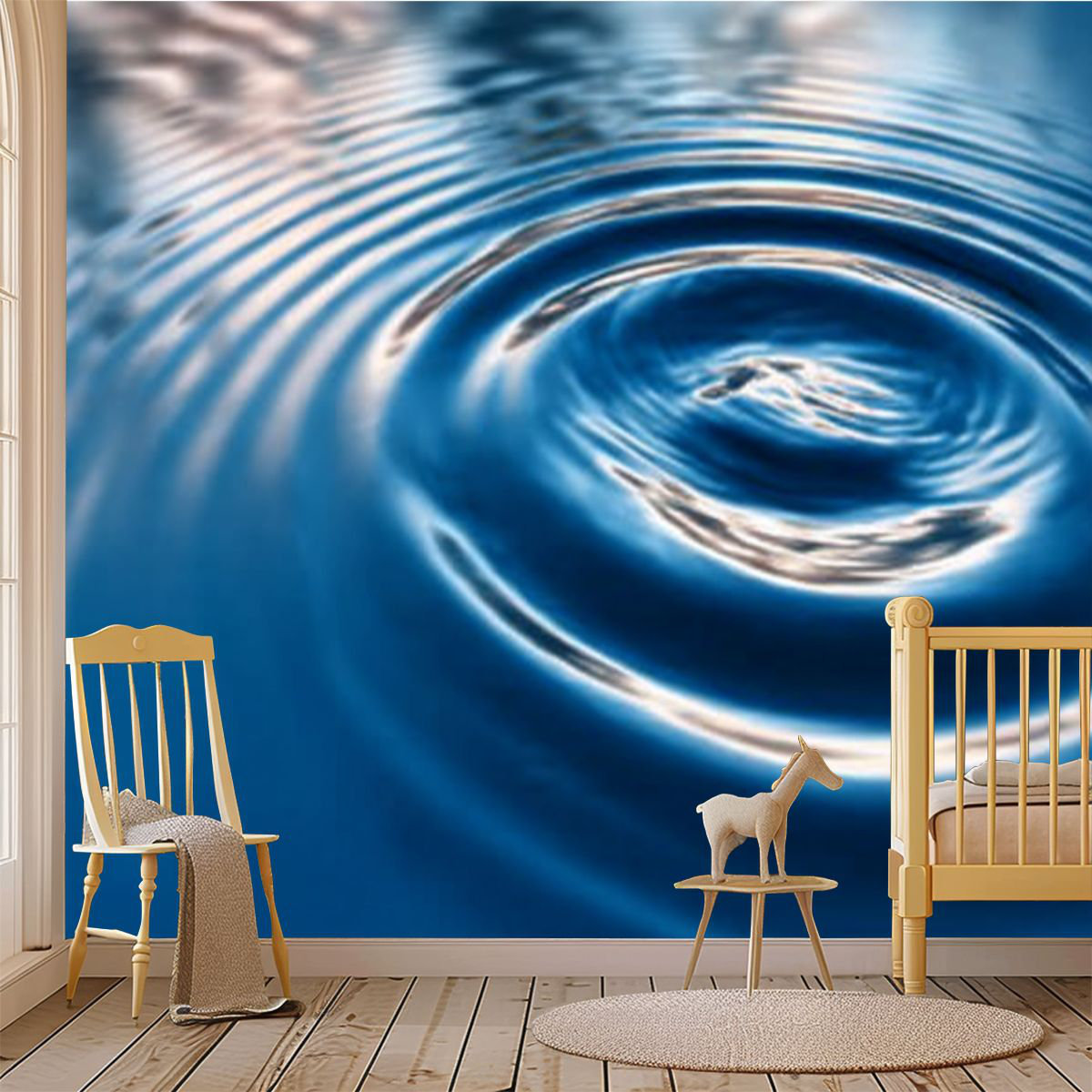 Dovecove Peel and Stick Wallpaper Wall Mural Smoothly water Waves Wall ...