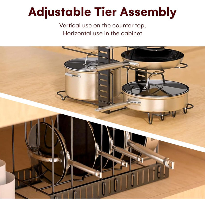 Ivy Bronx Metal Free Standing Pot Rack | Wayfair