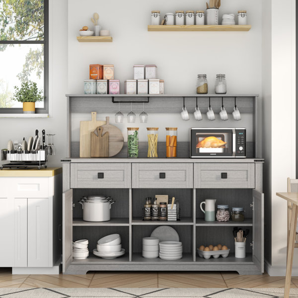 Gracie Oaks Shelli 47'' Sideboard with hutch and drawers & Reviews ...