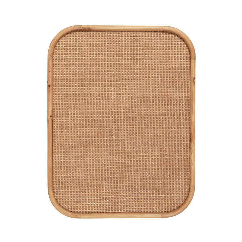 Gracie Oaks Rounded Rectangle Rattan Pinboard | Wayfair