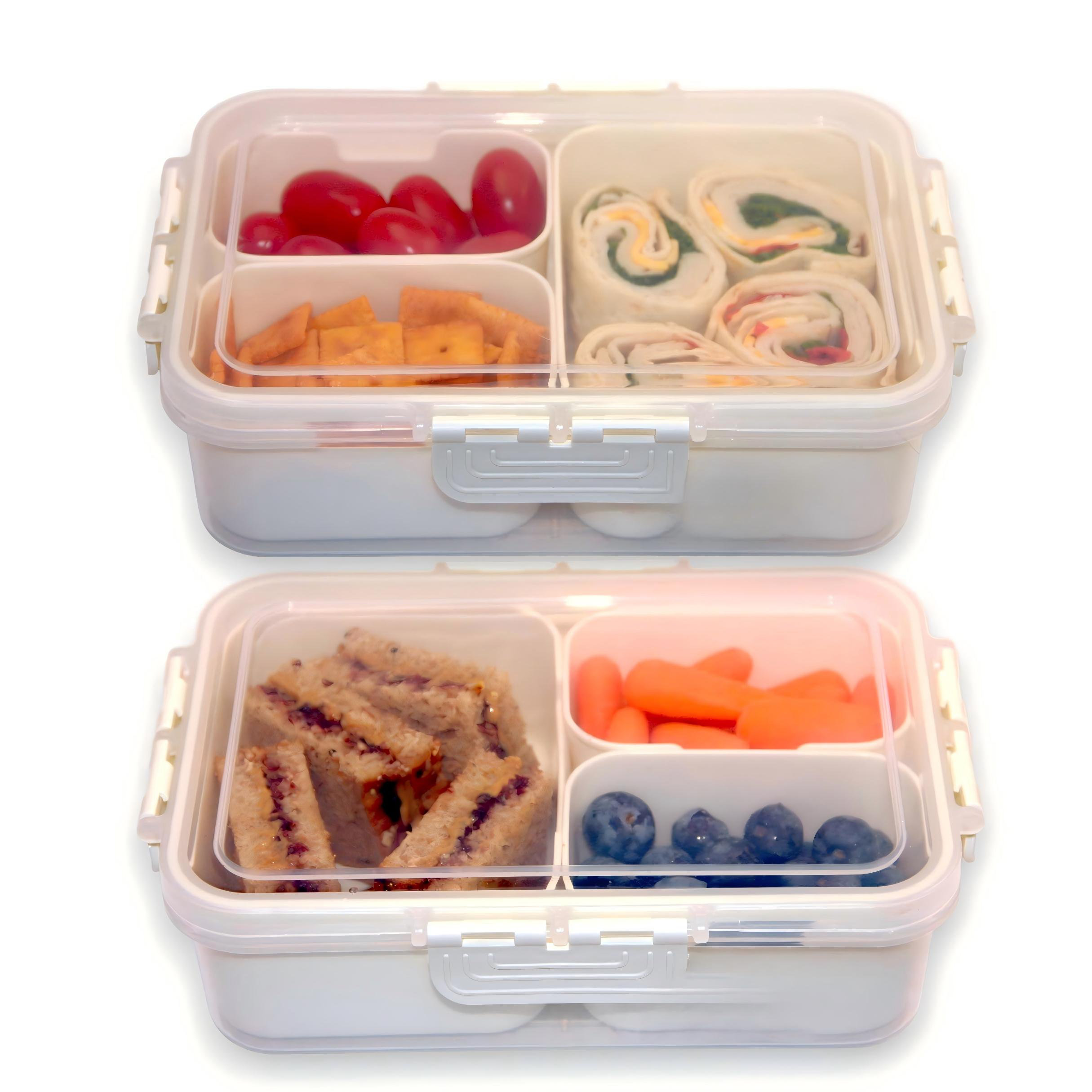 Hokku Designs Mini Container - 4 Compartment Divided Serving Tray With ...