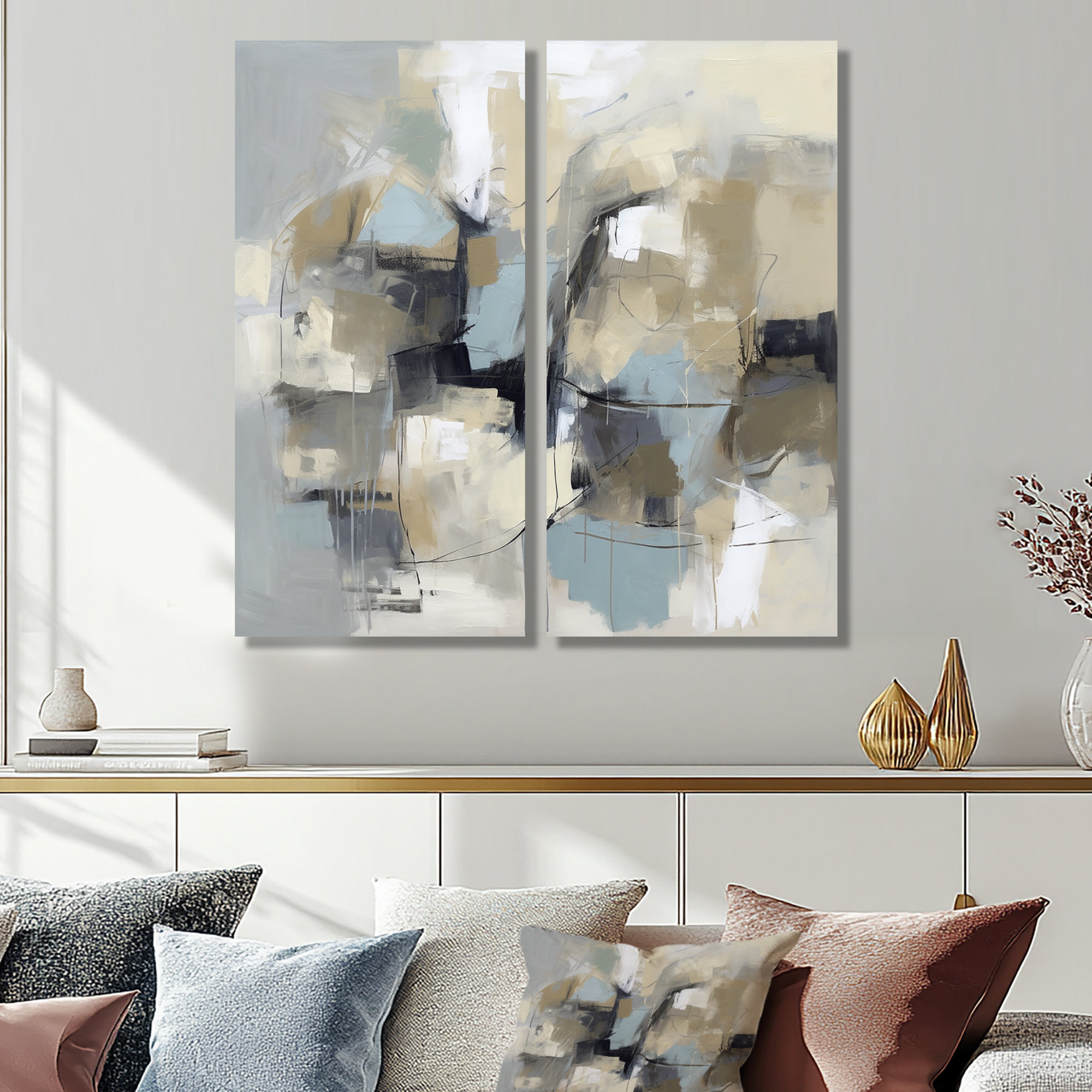 Wrought Studio™ Beige And Grey Unbounded Creativity I - Beige Wall Art ...