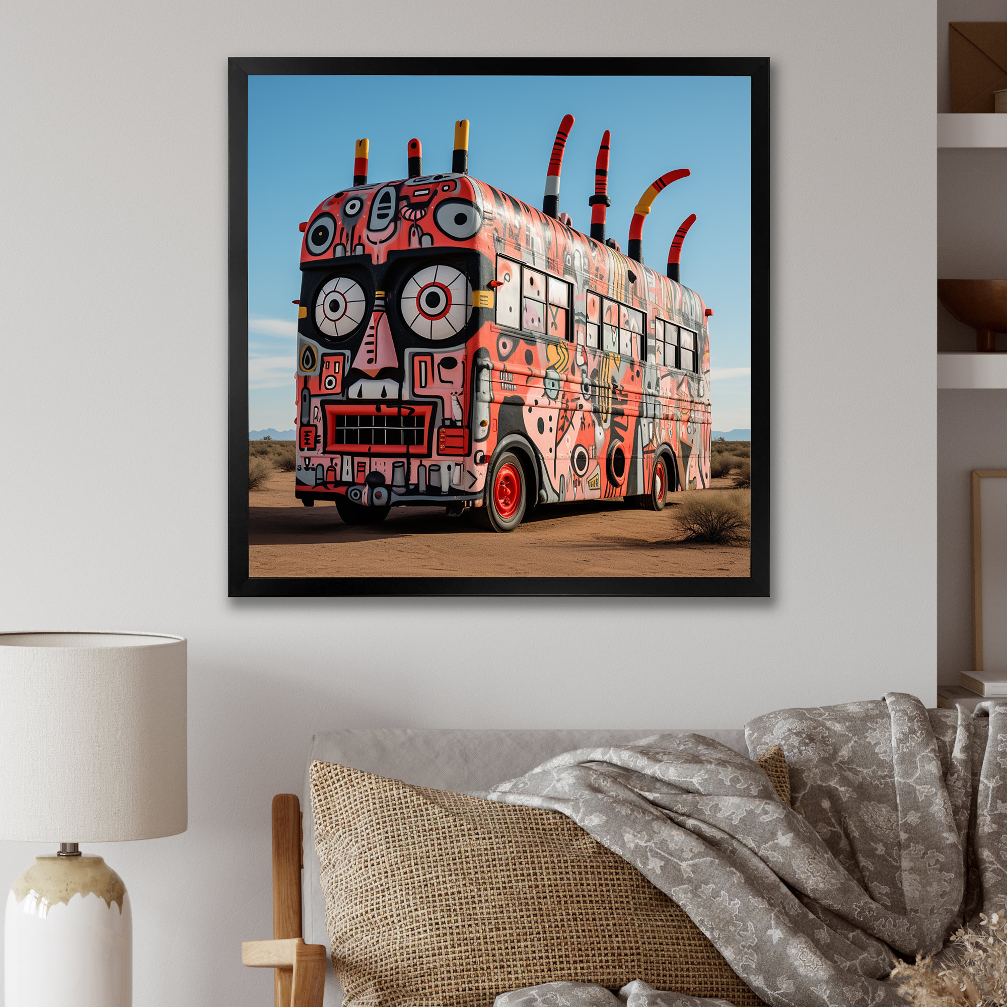 Ebern Designs Psychedelic Mexican Bus - Fruits Wall Art | Wayfair