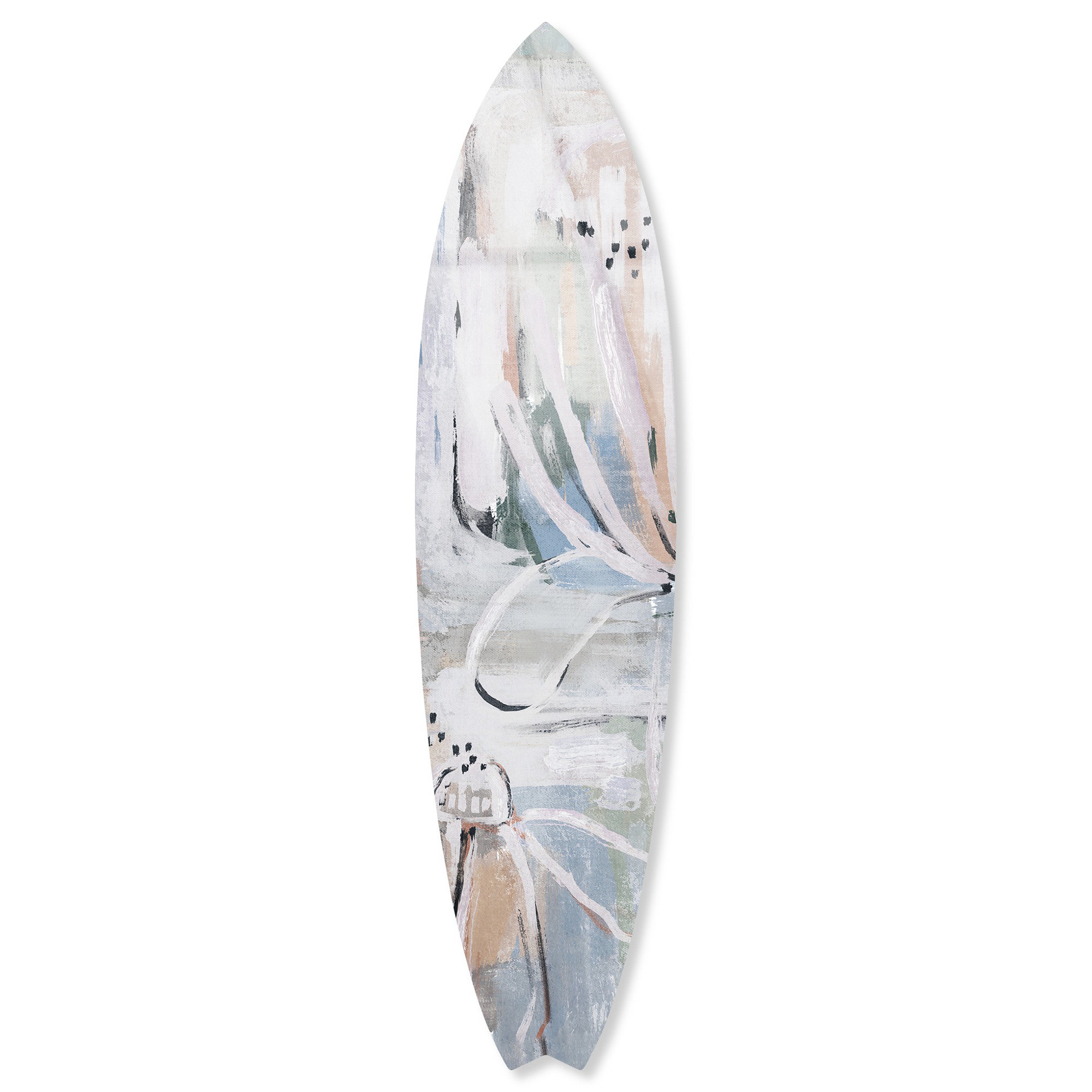 Notori Art Floral Pastel Shower Surfboard Acrylic Coastal Wall Art by ...