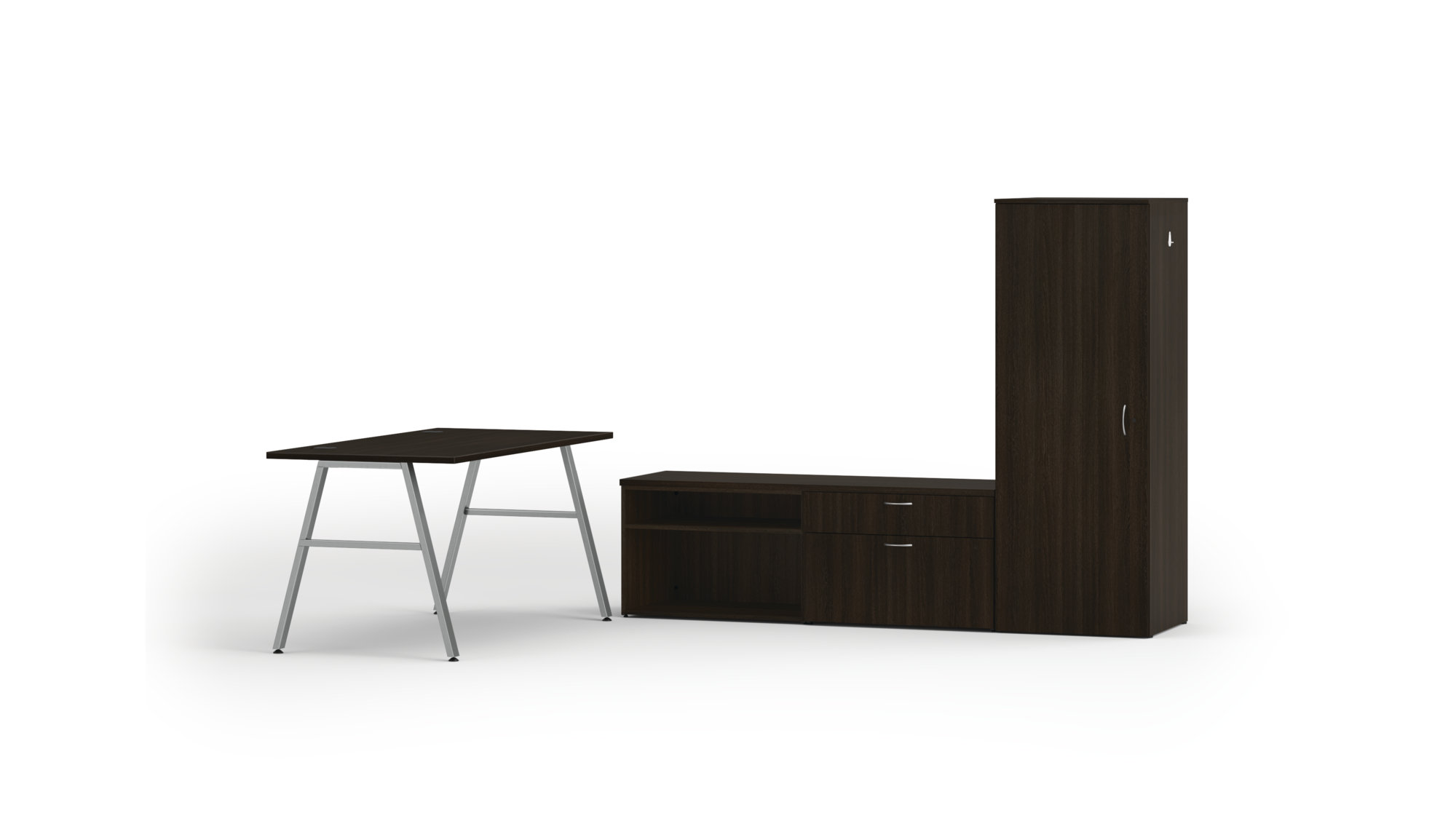 HON Mod A-Leg Desk with Personal Storage | Wayfair