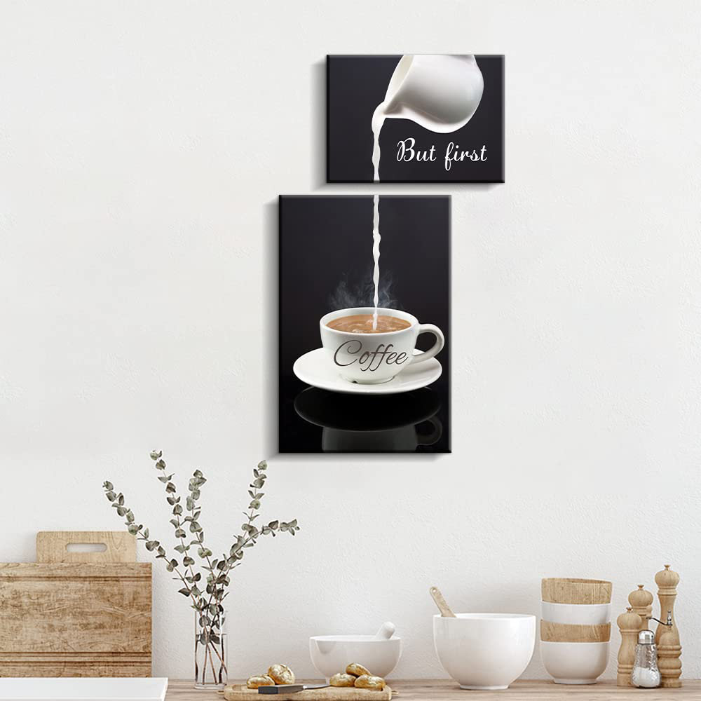 Winston Porter Coffee Bar Wall Decor For Kitchen - But First Coffee ...
