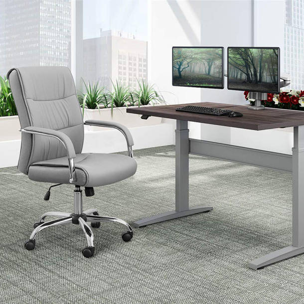 Lesro Waterfall Waiting Reception Guest Chair Metal Frame | Wayfair