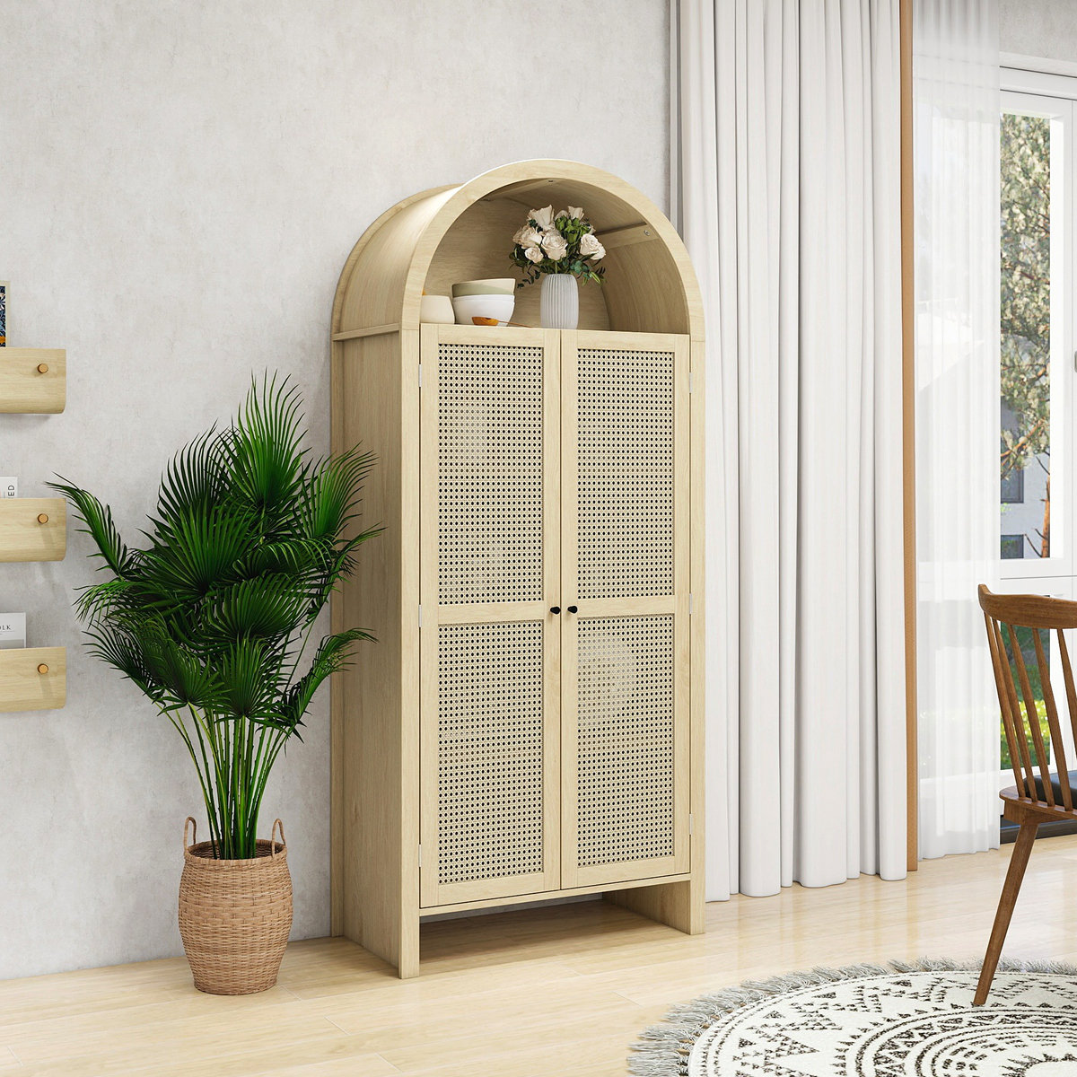 Dakota Fields Garde-manger arqué de 70,28 po de hauteur, armoire de ...