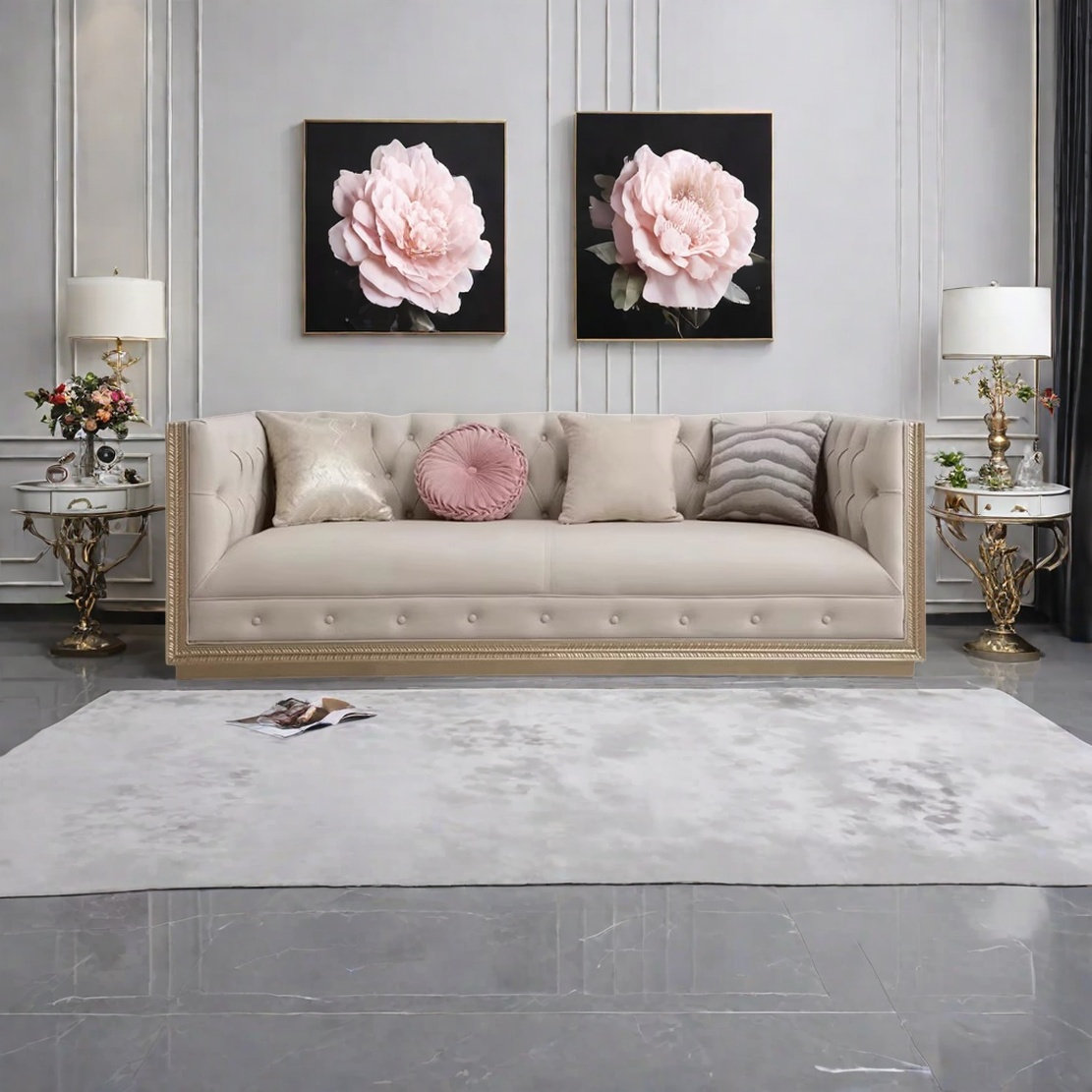 Merting American Style Luxury Carved Villa Sofa | Wayfair