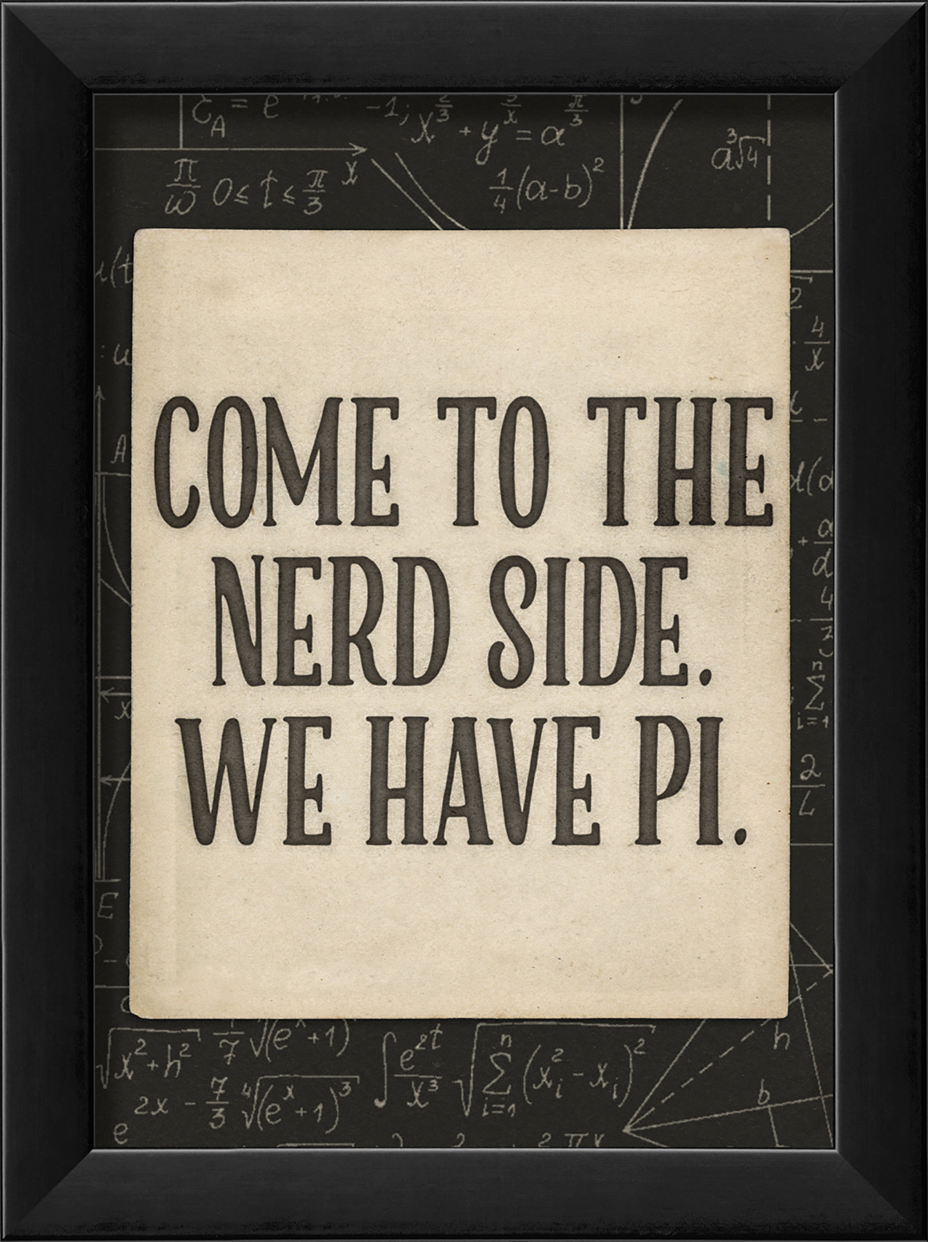 Williston Forge 'Come to the Nerd Side' Framed Textual Art Print | Wayfair