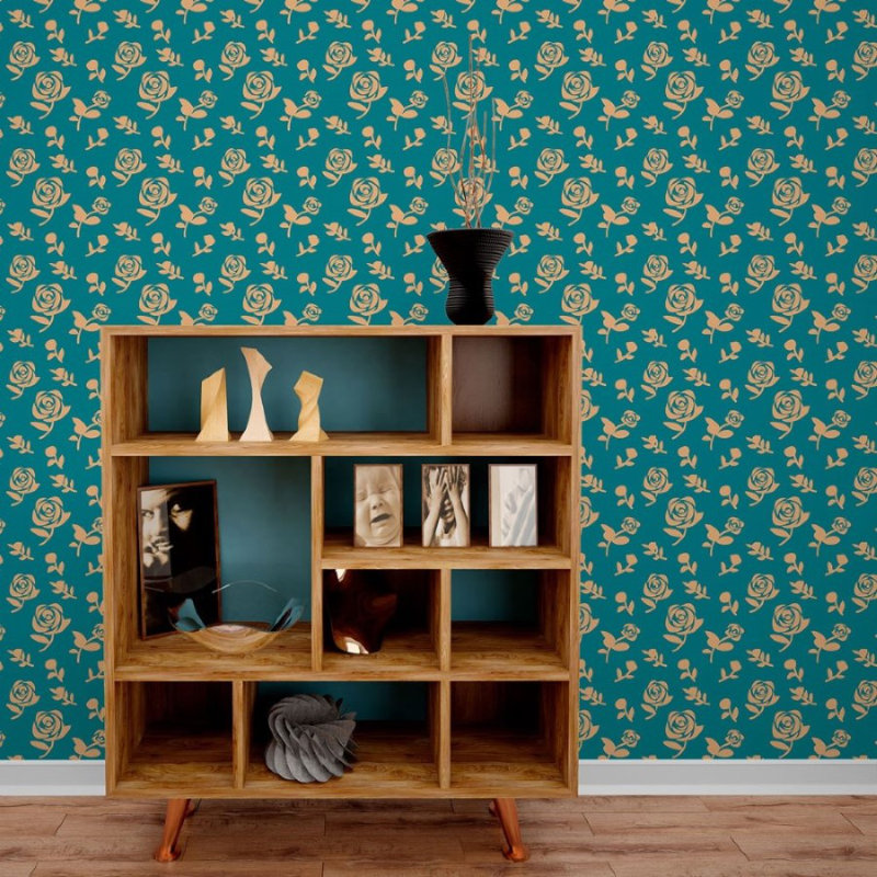 Gemma Violet Letitia Roses 8.5' L x 24" W Peel and Stick Wallpaper Roll ...