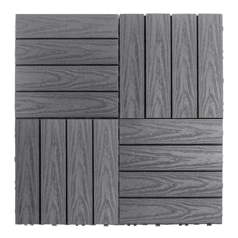 NewTechWood UltraShield Naturale Composite 12" x 12" Interlocking Deck ...