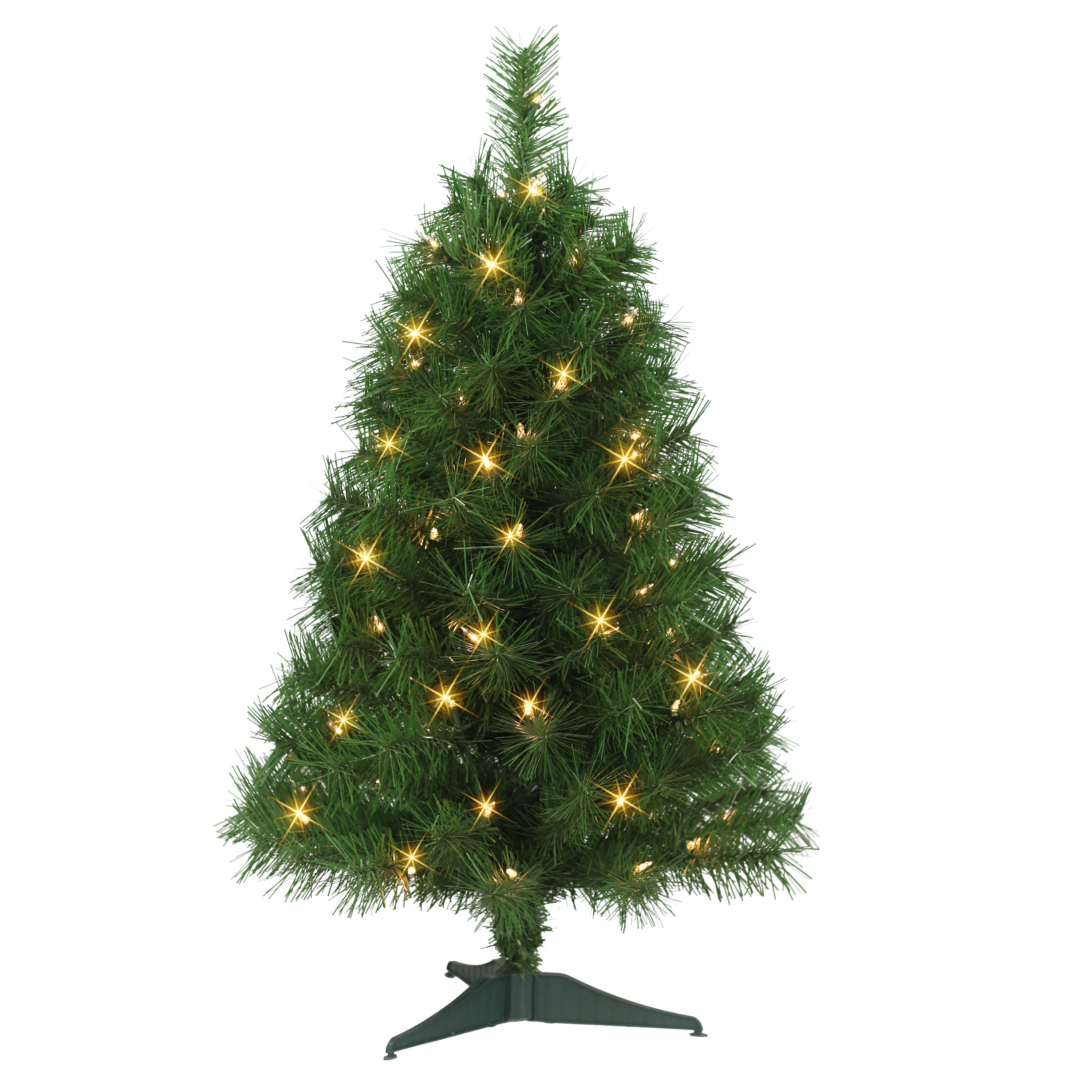 The Holiday Aisle® Haigen 3' H Green Fir Christmas Tree with 70 Lights ...