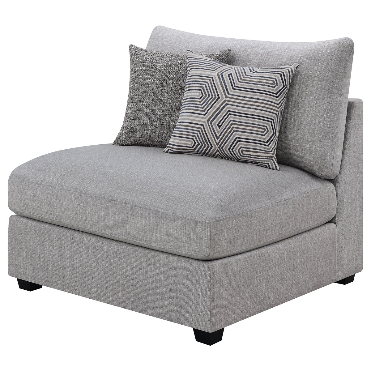 Corrigan Studio® Austin Cushion Back Upholstered Armless Chair With ...