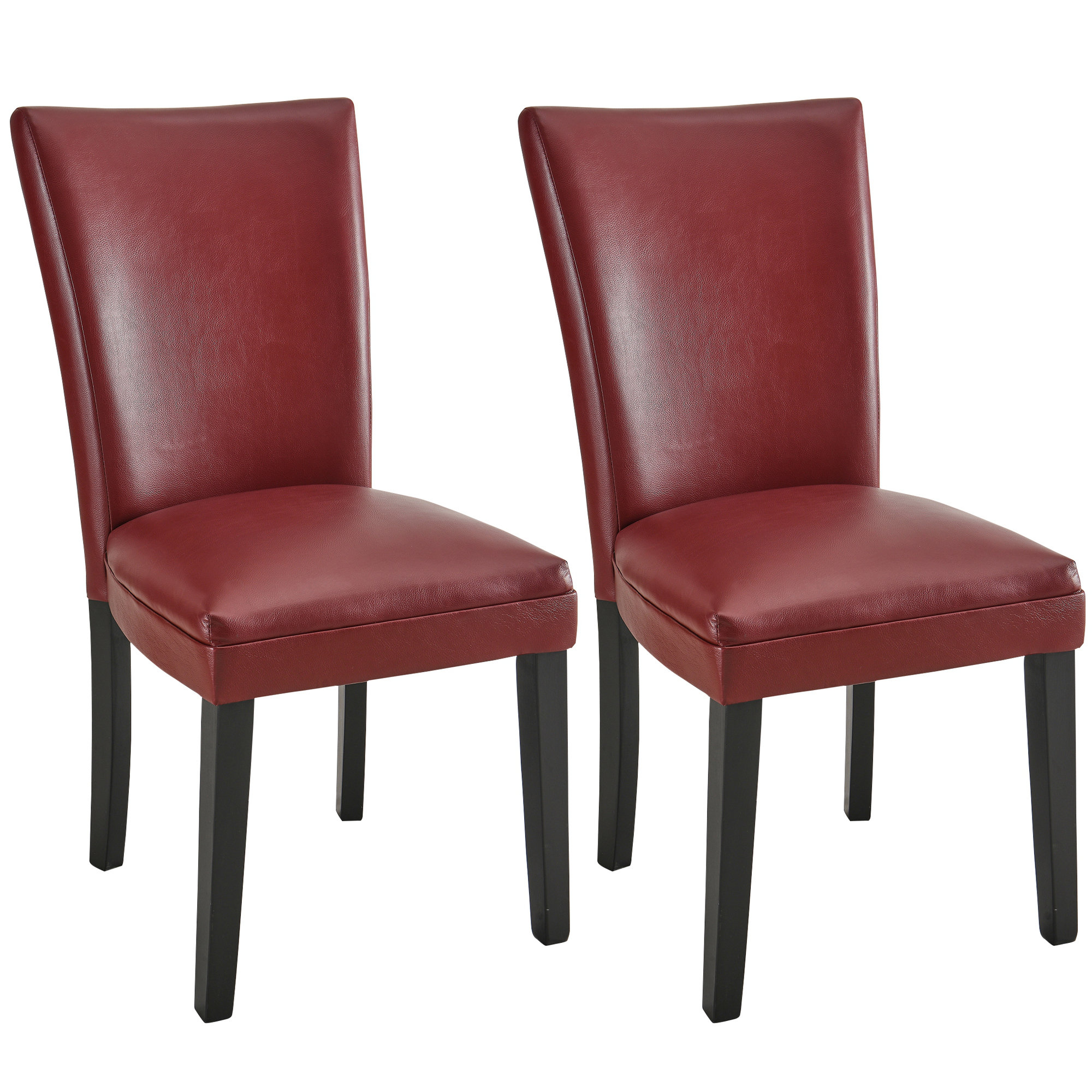 Red Barrel Studio® Faux Leather Upholstered Parsons Dining Chairs ...