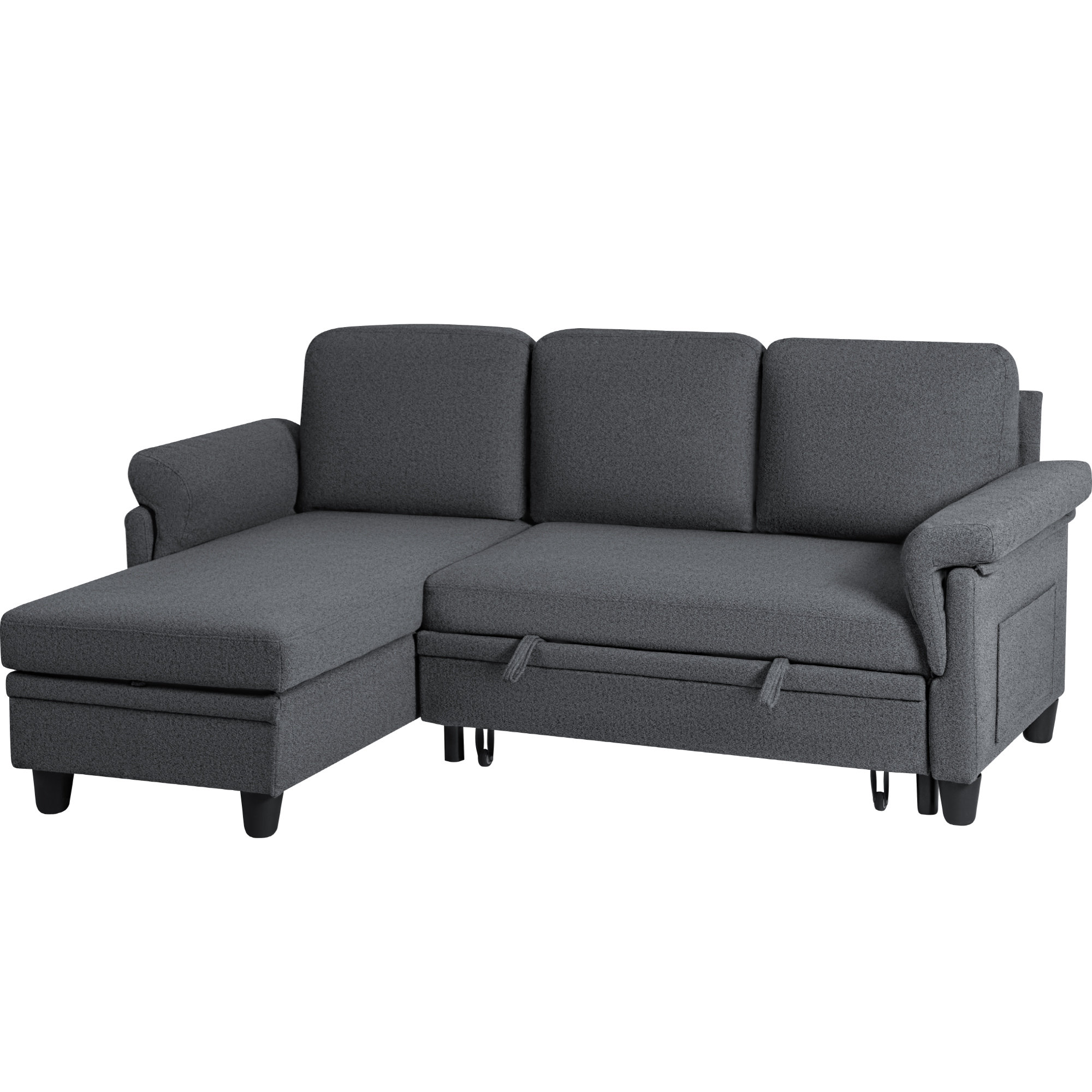 Latitude Run® Versatile Sectional Sofa Couch, Small Sleeper Sofa with ...