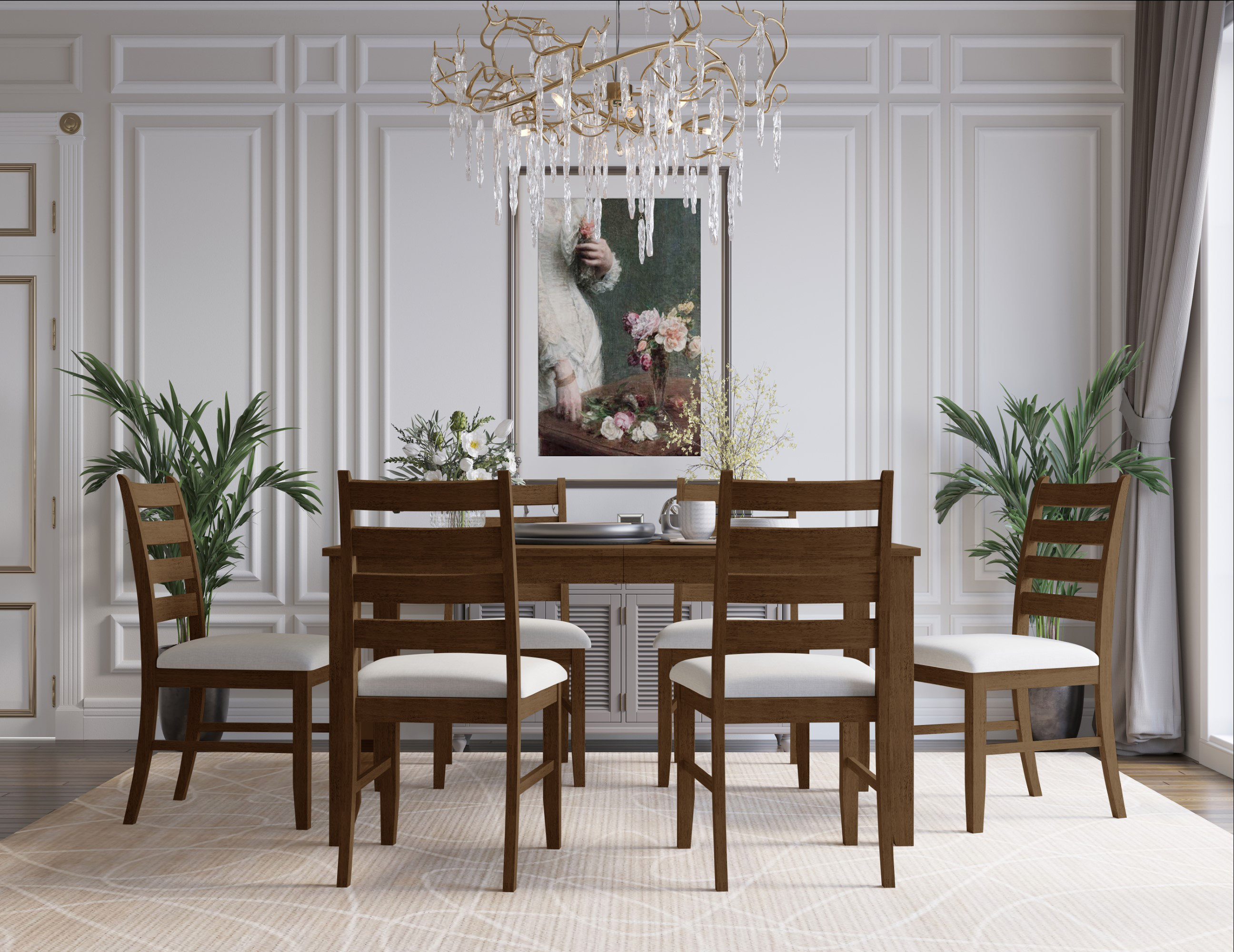 Laurel Foundry Modern Farmhouse® Janessa 6 - Person Dining Set ...