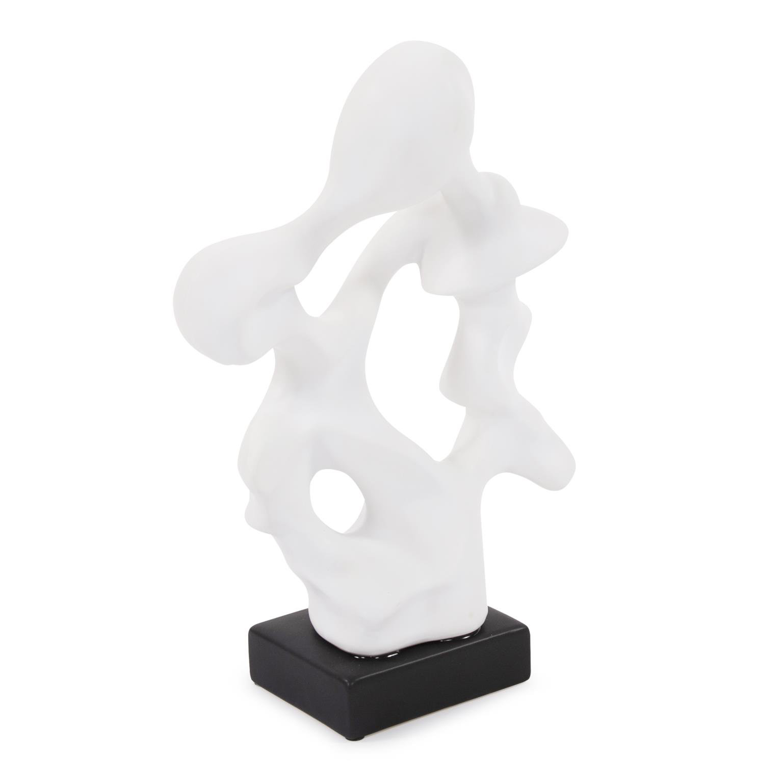 Wrought Studio™ Modern Matte White Ceramic Abstract Free Flowing ...