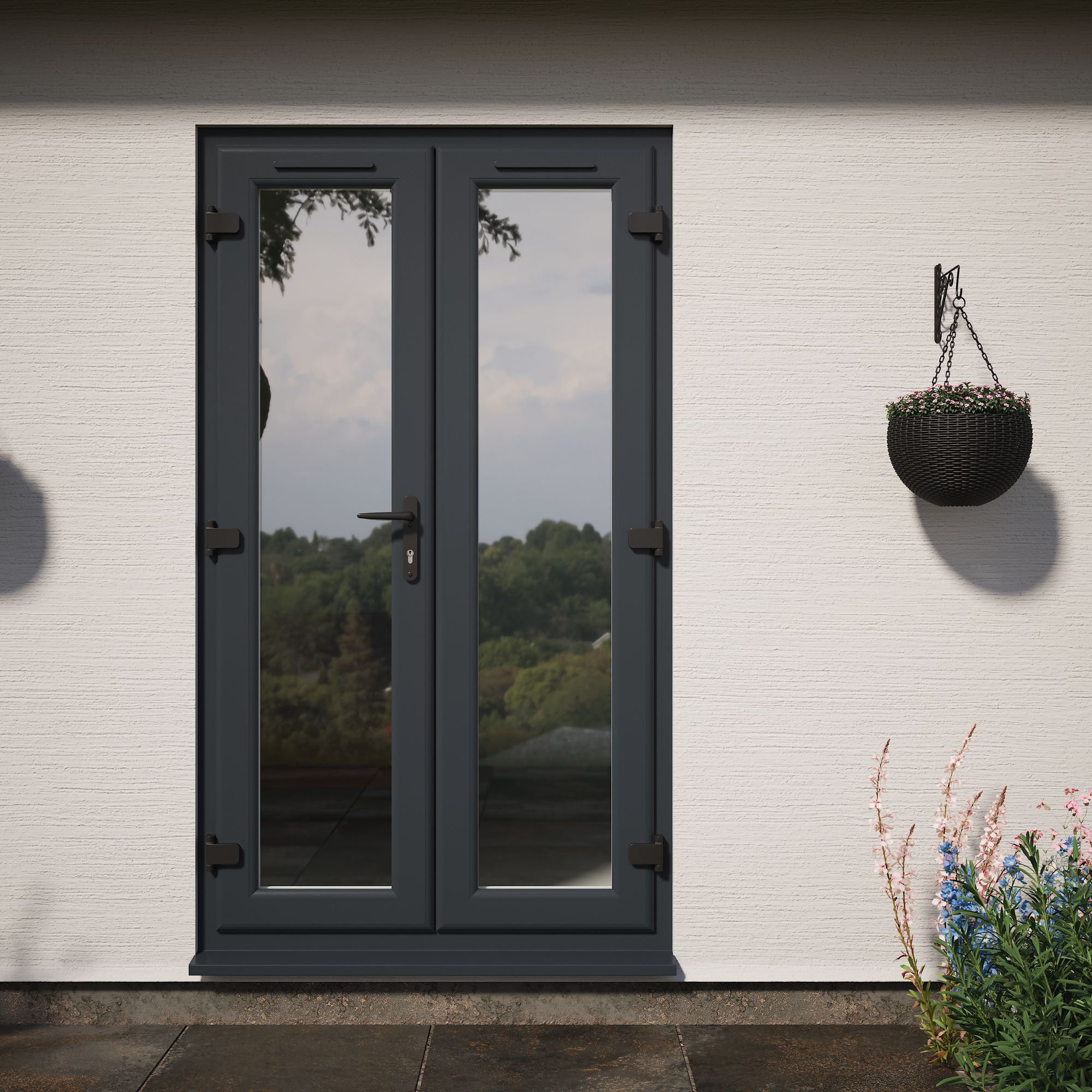 Crystal Direct Crystal uPVC Grey 7016 External White Internal Clear ...