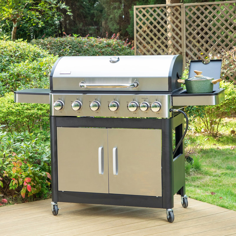 Alphamarts 7 - Burner Liquid Propane Gas BBQ Grill | Wayfair